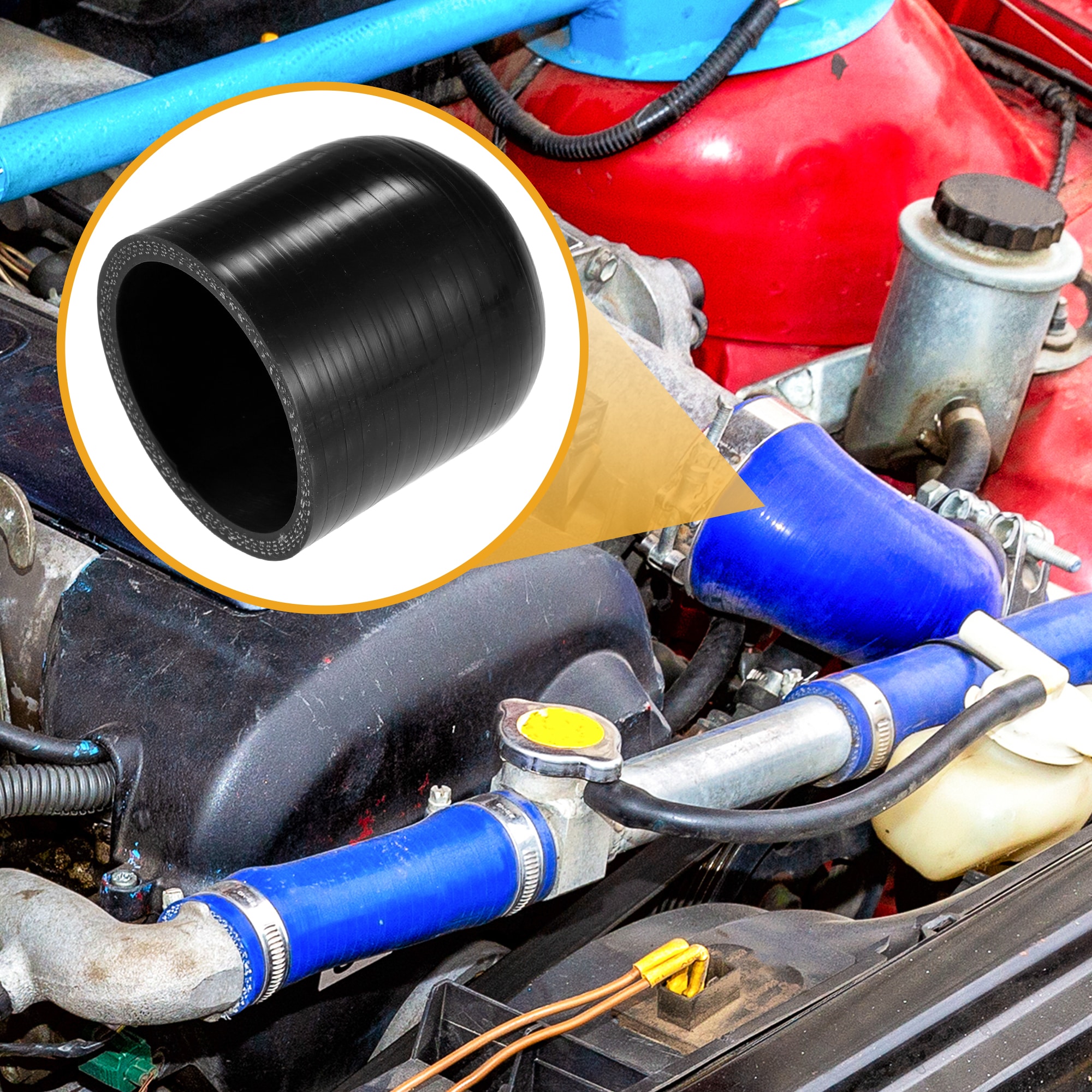 Unique Bargains 1 Set 57mm 2.24-Inch ID Universal Silicone Coolant Cap ...