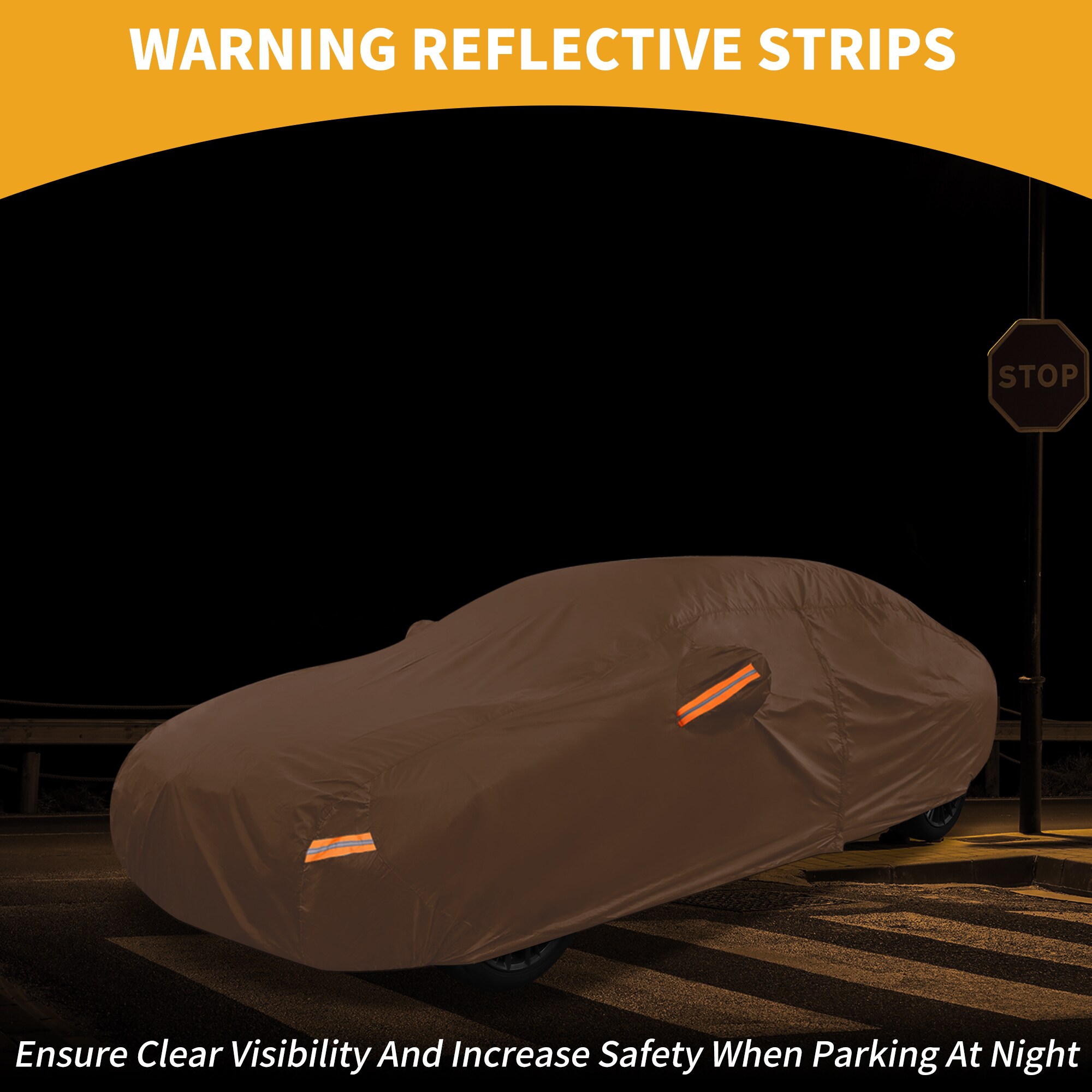 Unique Bargains 6 Layers Aluminum Waterproof Sedan Cover All Weather ...