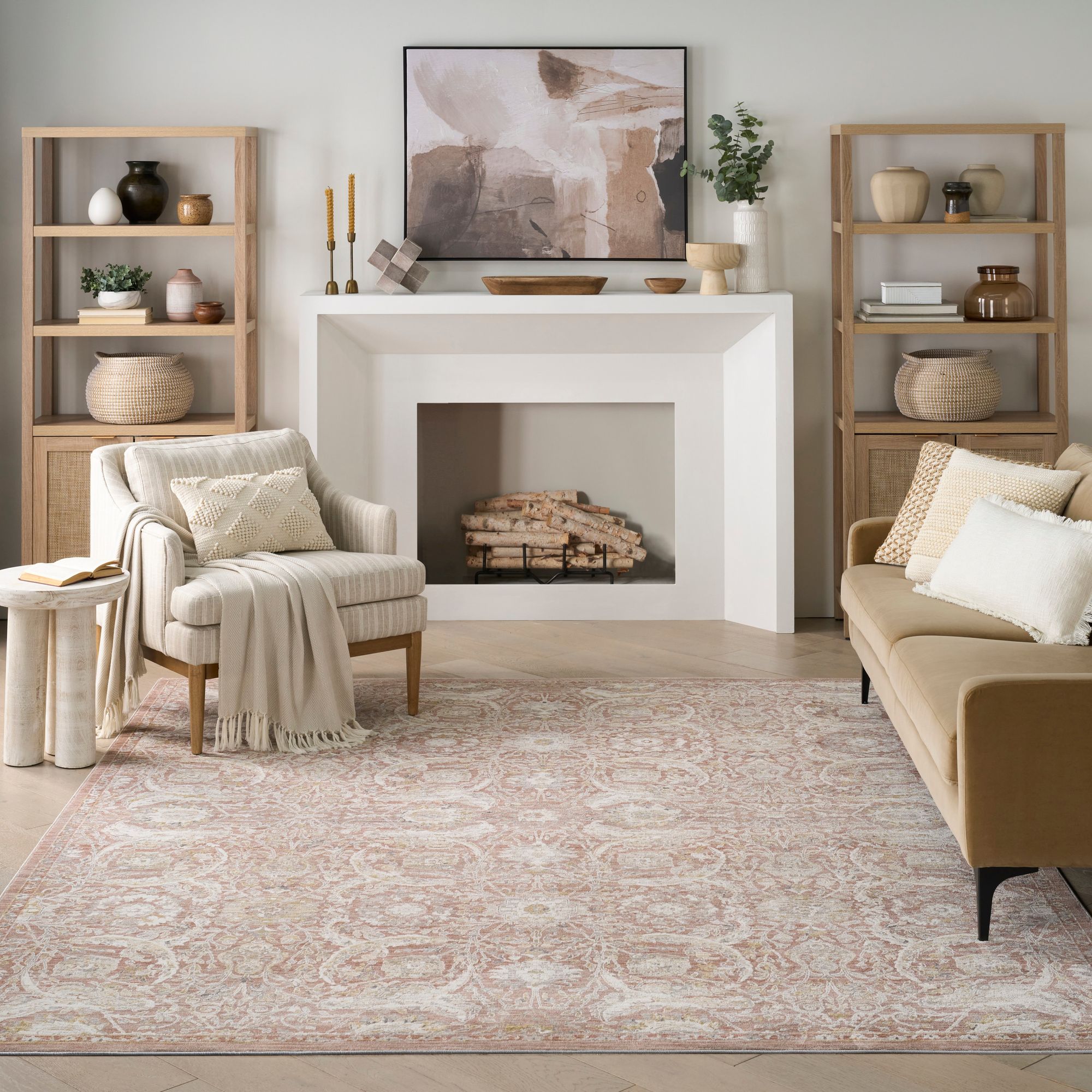 Nourison Home Heirloom Blend 4 x 6 ft Brick Indoor Area Rug in the Rugs ...