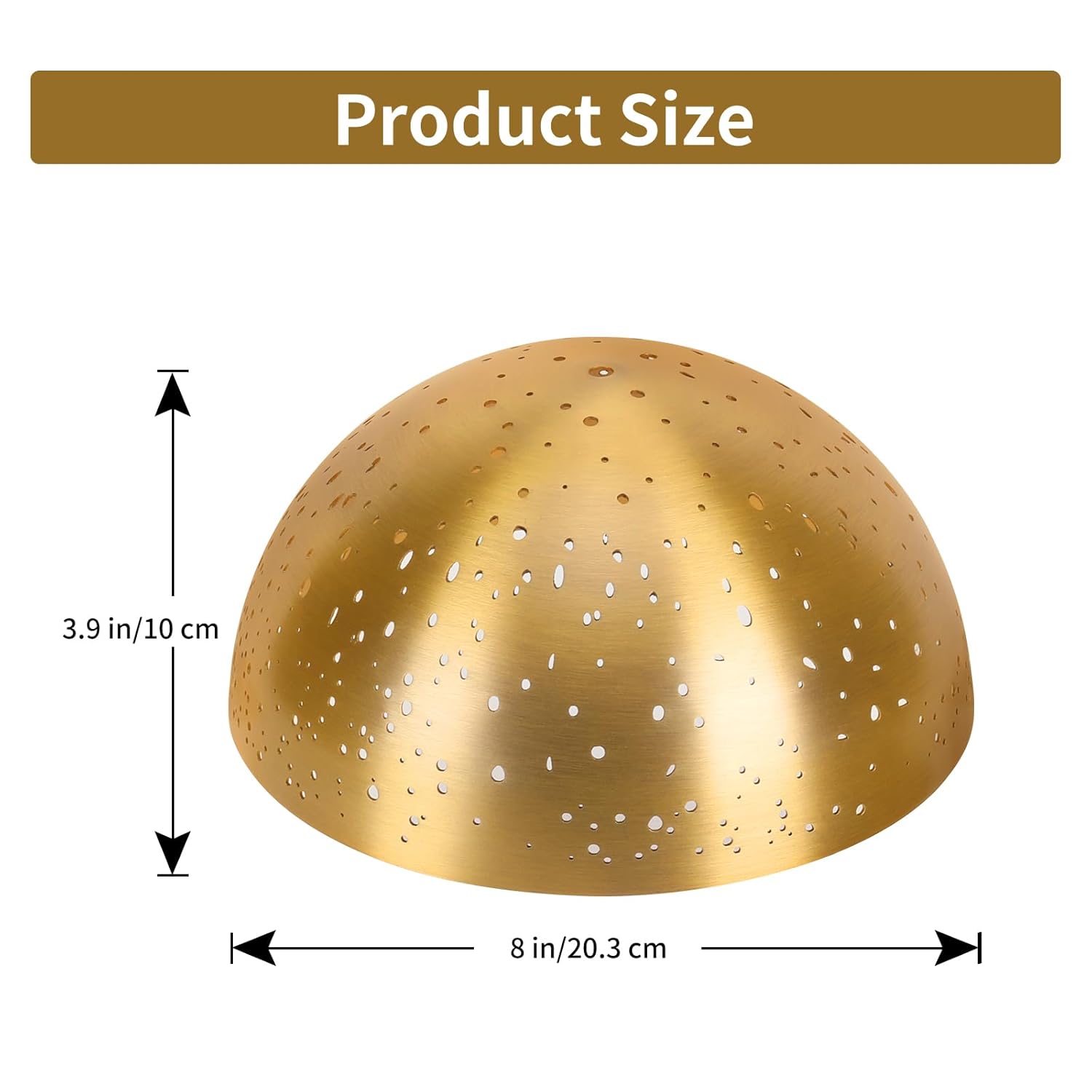 Alucset Metal Dome Clip-On Lamp Shade with Hollowed Design 8 Inch ...