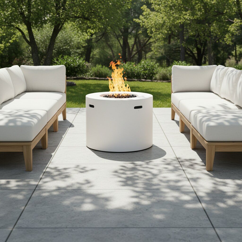 Christopher Knight Home White 31 Inch Round MGO Fire Pit 40000 BTU for ...