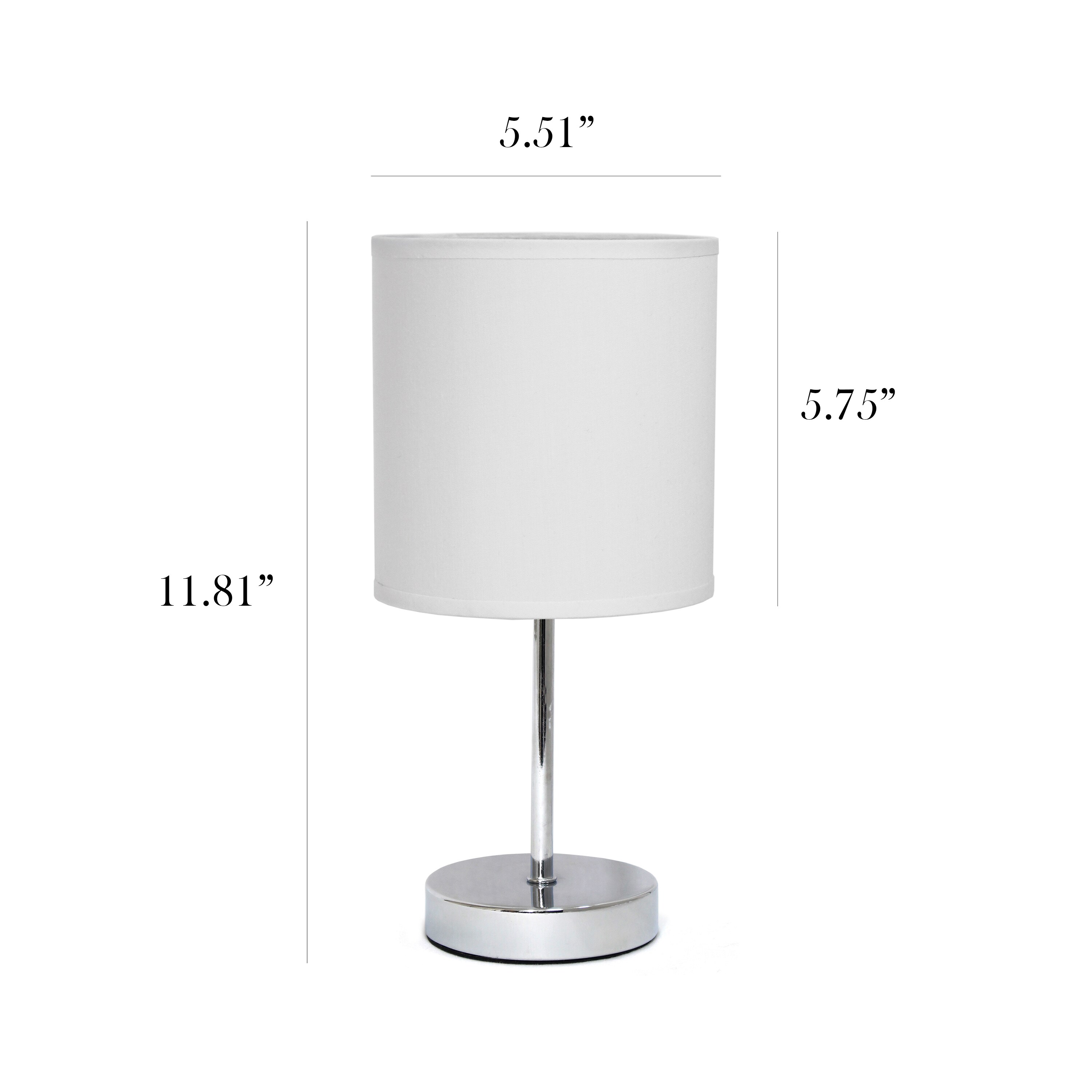 Simple Designs 11.81-inch 2-Pack Subtle Sparkle Basic Chrome Mini Table ...