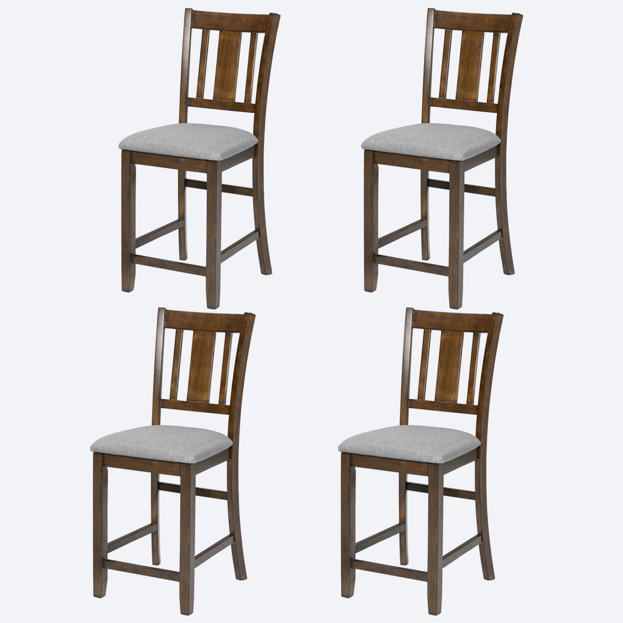 GlasFlength Wooden Upholstered Counter Height Chairs for Stylish Home ...