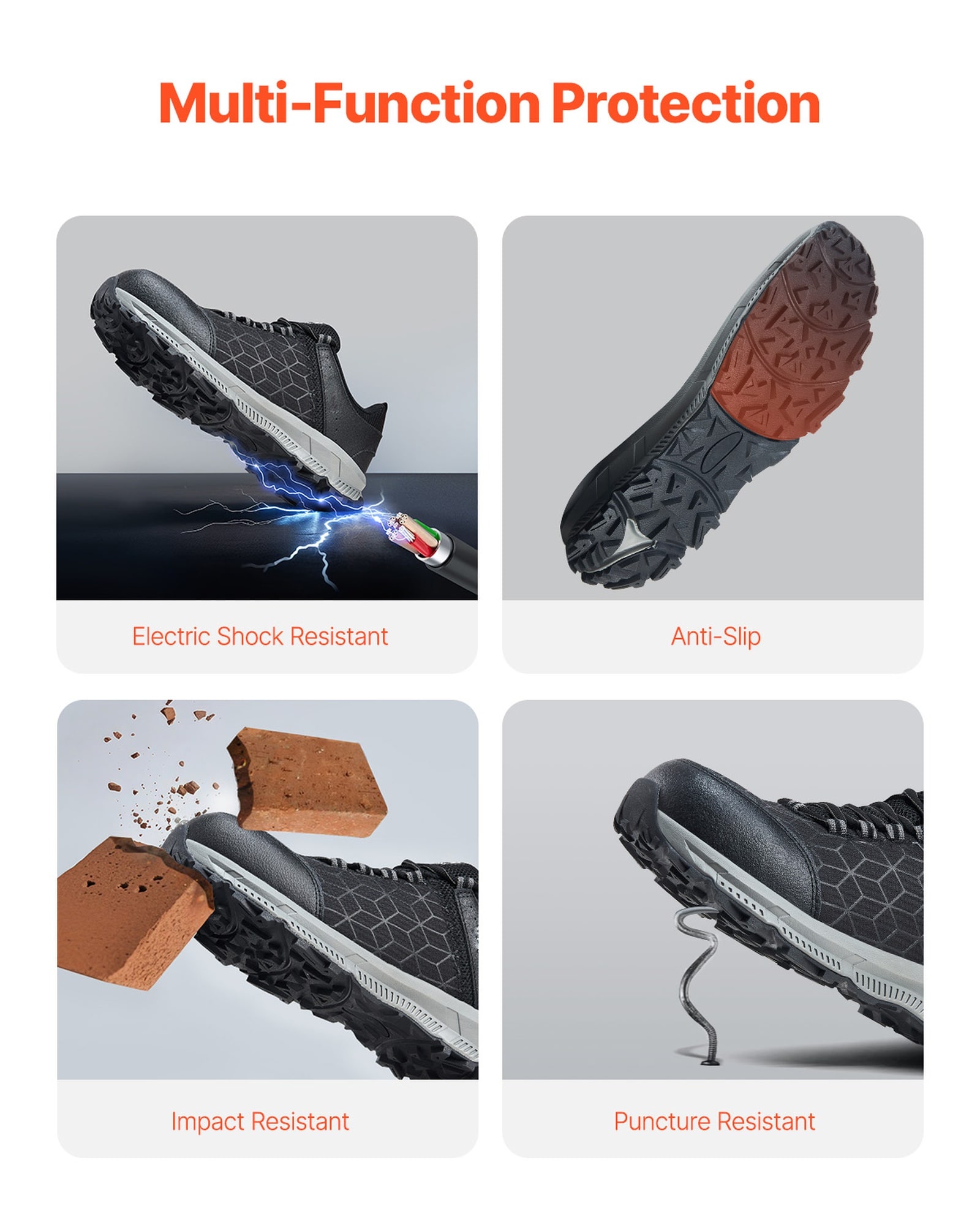 GIVIMO Steel Toe Work Shoes for Men - US 10.5 Wide - Aluminum Alloy Toe ...