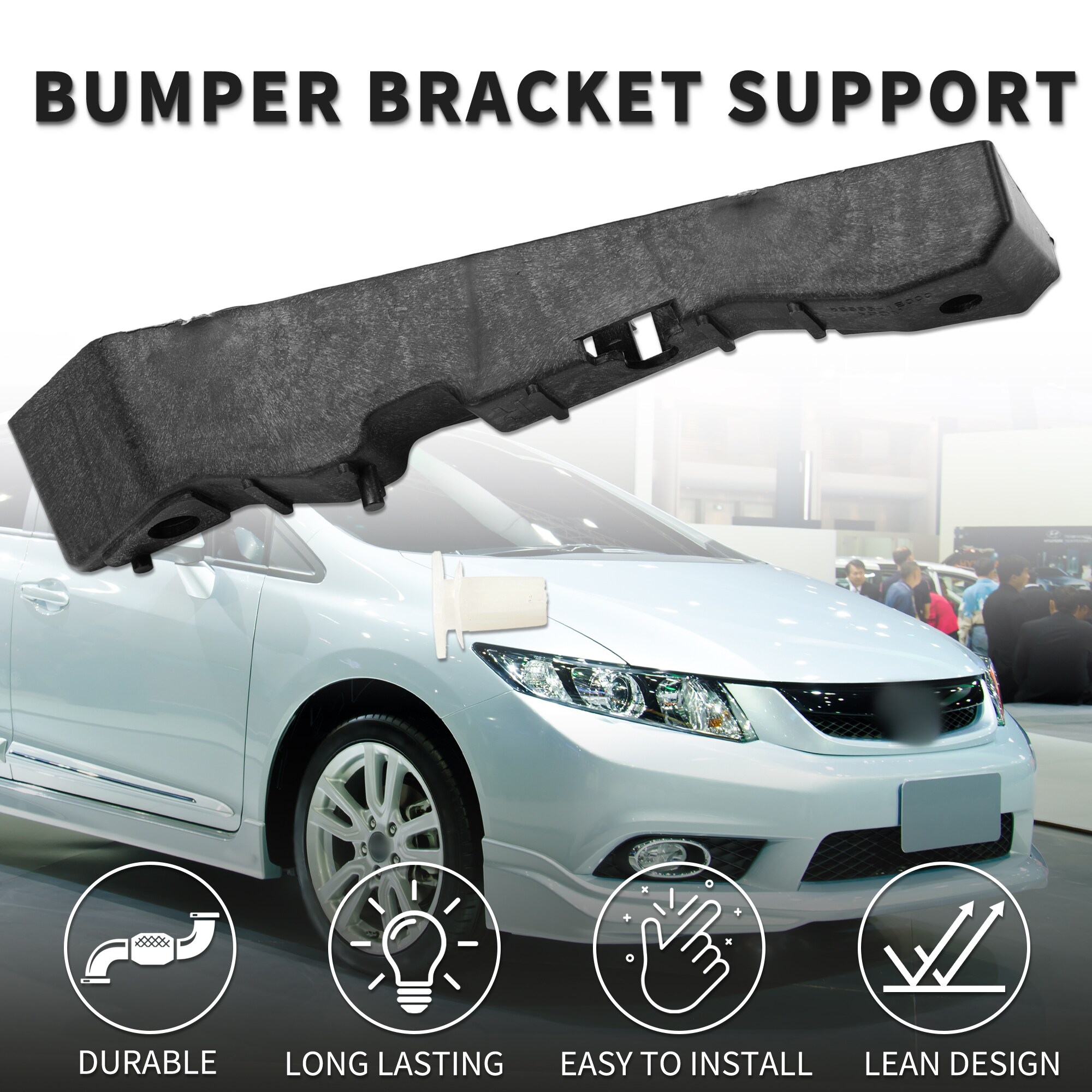 Unique Bargains Bumper Support Bracket for Hyundai Accent 2006-2011 ...