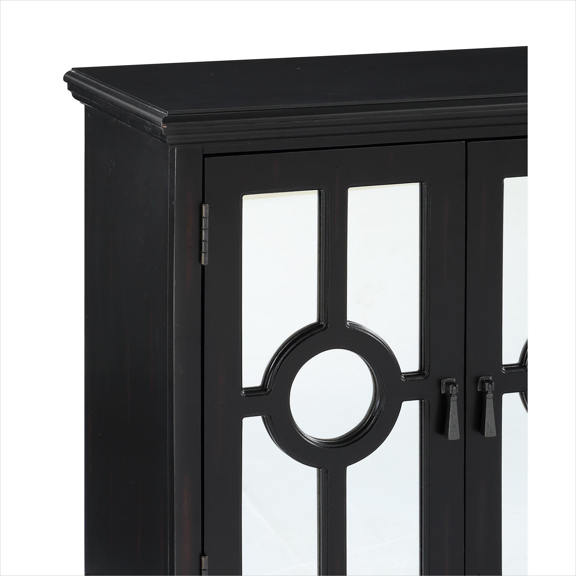 Watnature Deep Black Wood Accent Storage Chest for Living Room and ...