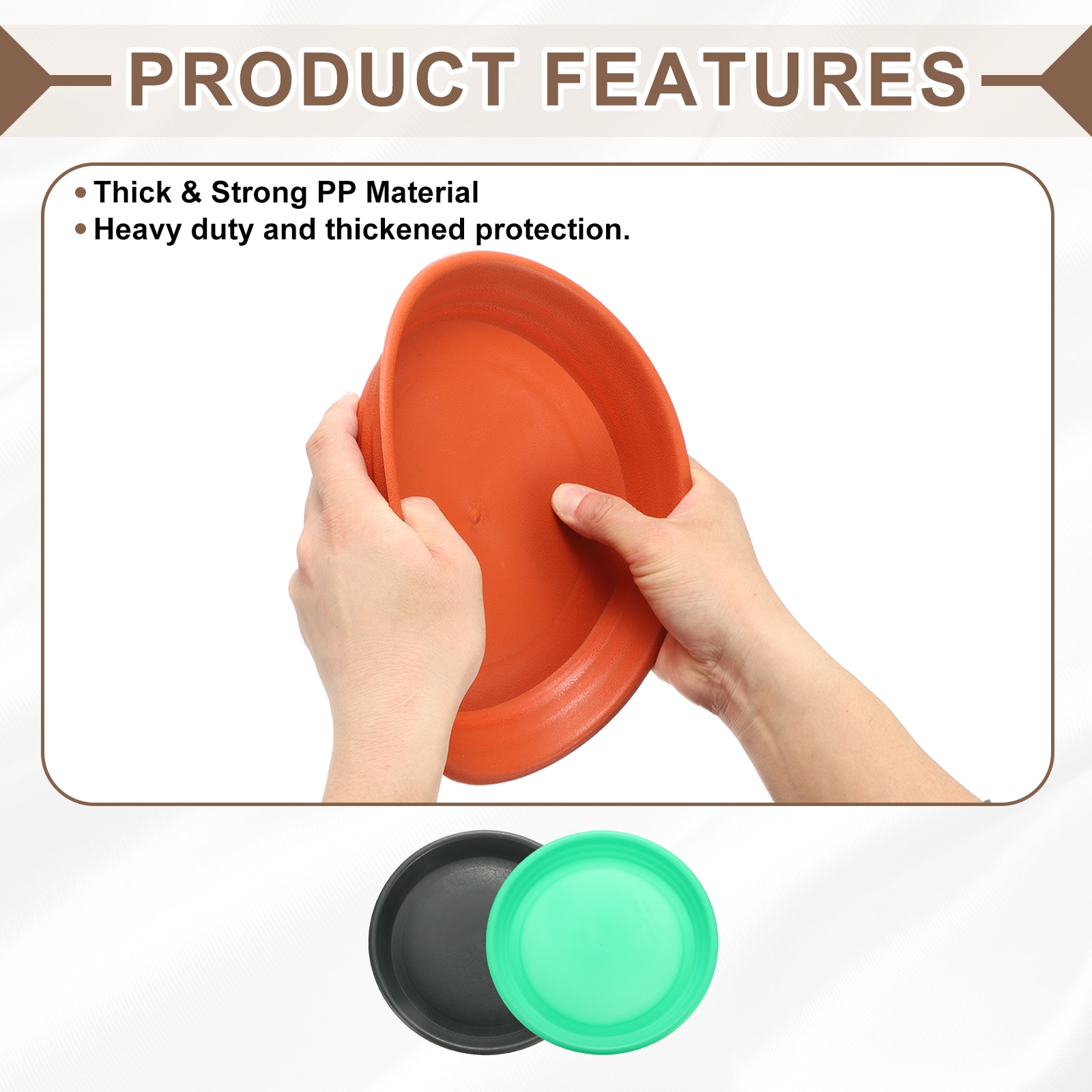 Harfington Plastic Plant Saucer 10.5Inch Round Drip Trays Flower Pot ...