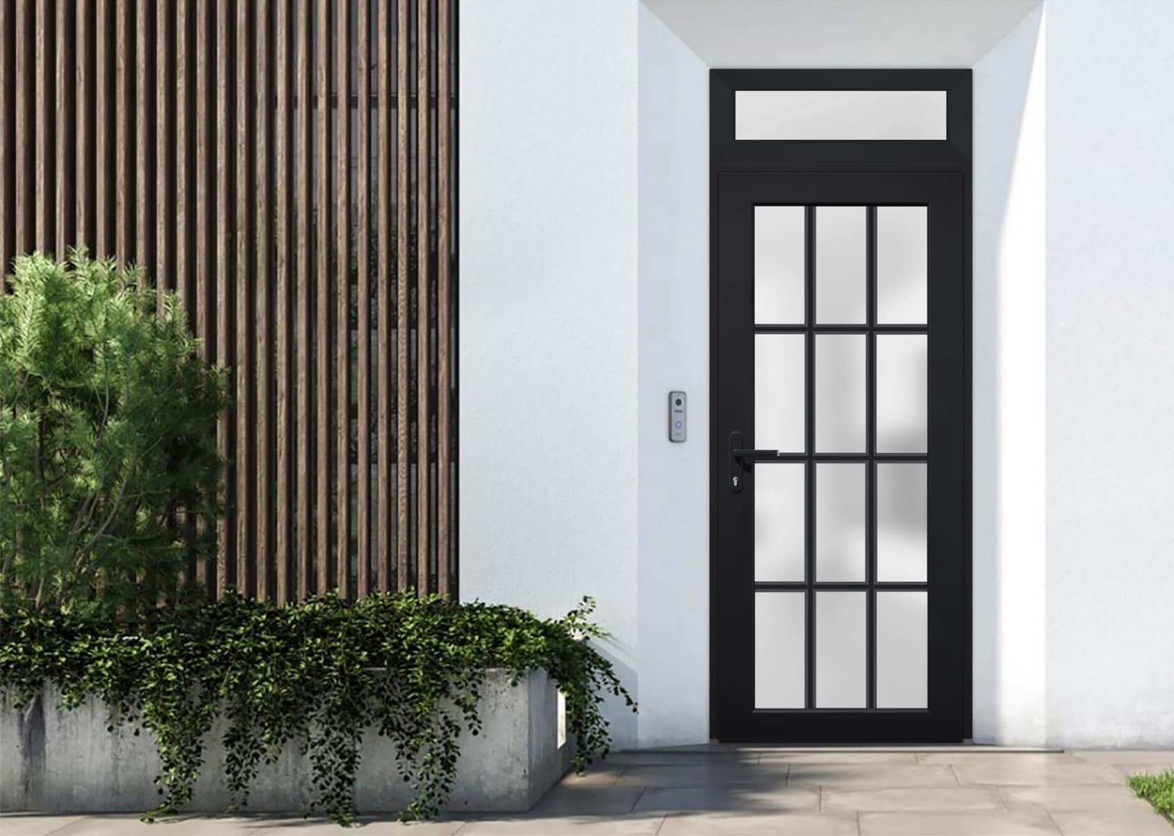 Vdom doors VDOMDOORS MANUX8312 Exterior Prehung Steel Door Matte Black ...