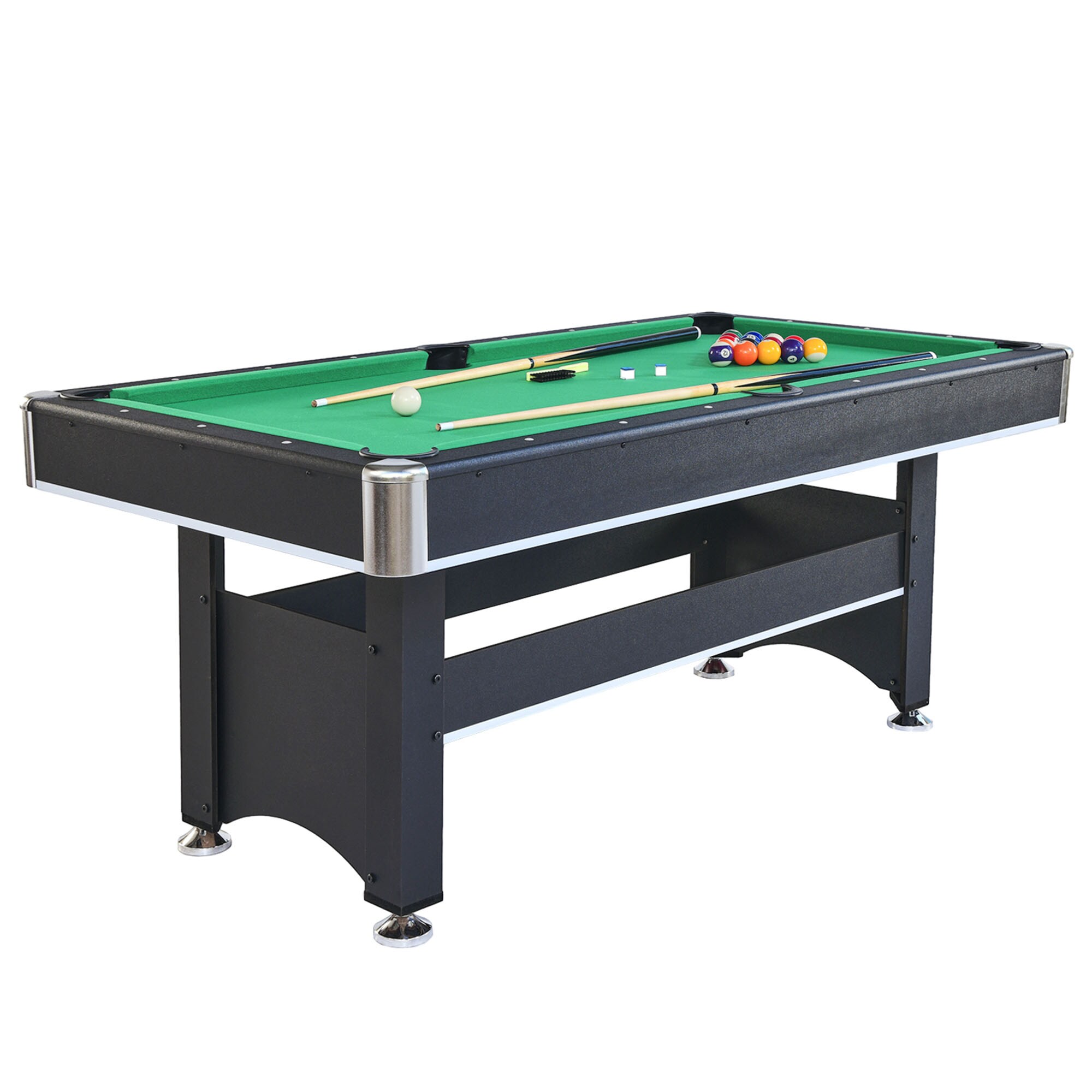 LUCKY ONE 6-ft Freestanding Metal 2-in-1 Game Table in Black and Green ...