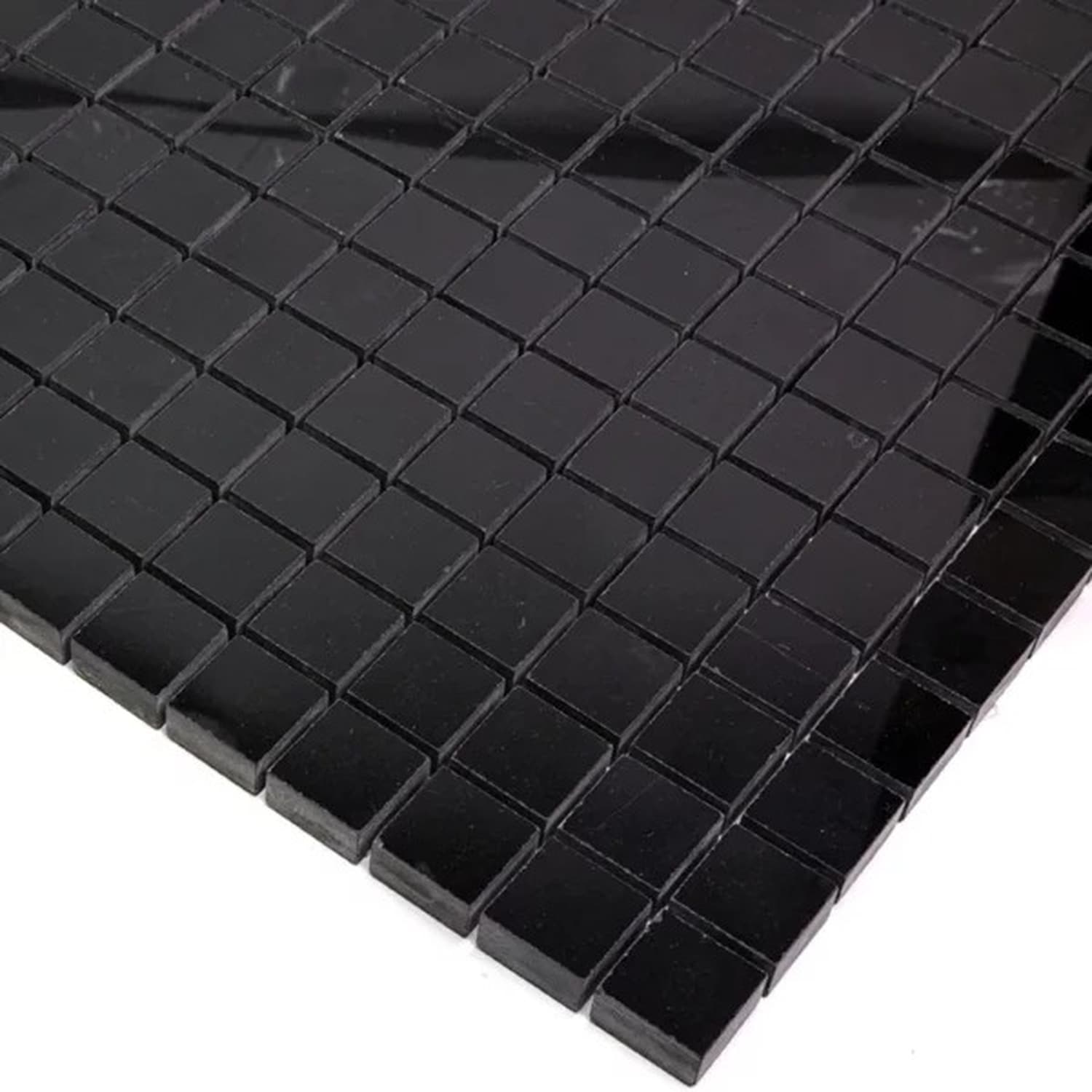 Apollo Tile Sample - Noir Luxe Jet Black 4-in x 5-in Polished Stone ...