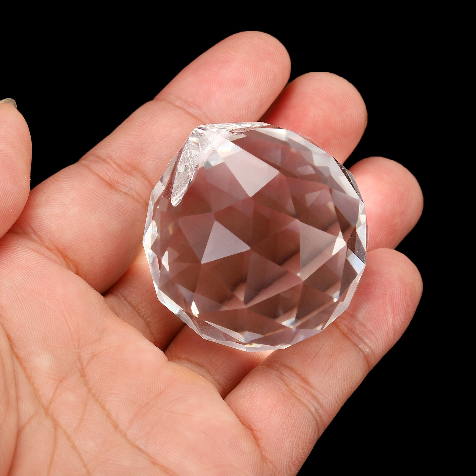PATIKIL Clear Crystal Ball Prism 6 Pack 40mm Chandelier Prisms Parts ...
