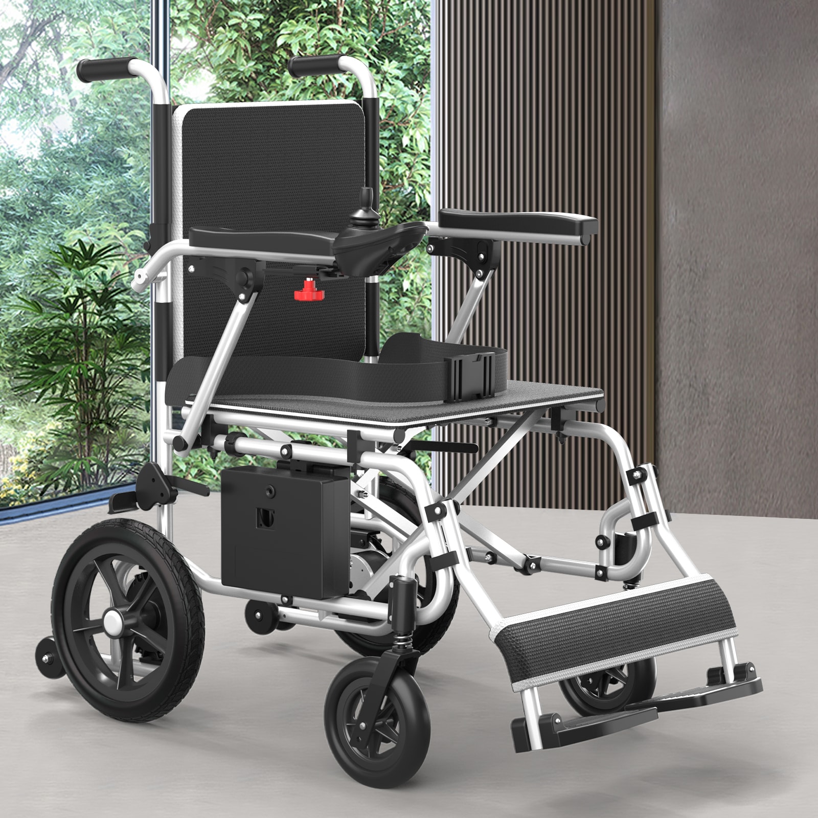 KERDOM Lightweight Folding Electric Wheelchair is Suitable for Seniors ...