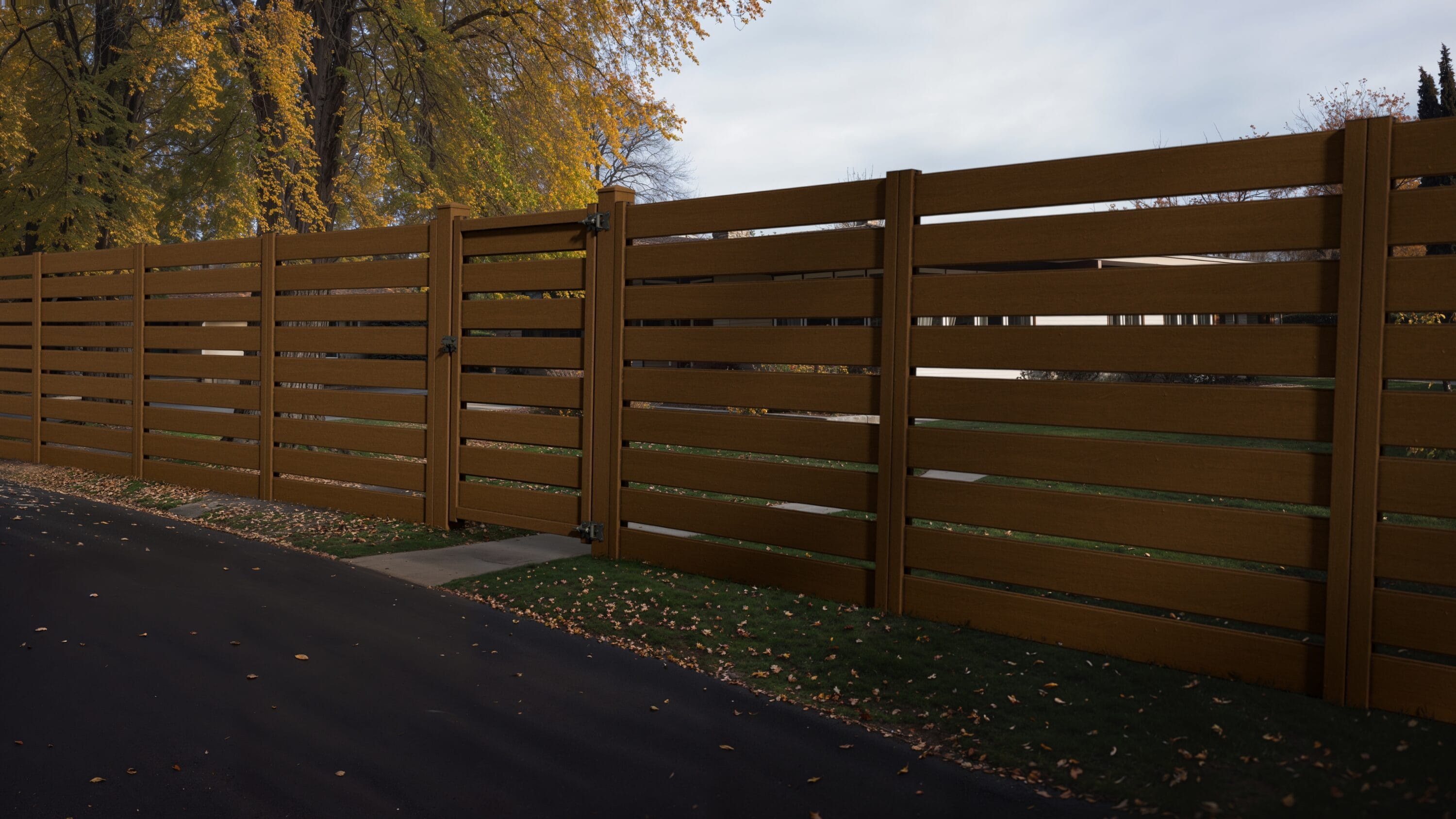 Natures Composites Modern Horizontal Semi-Privacy Full Gate 6-ft H x 4 ...