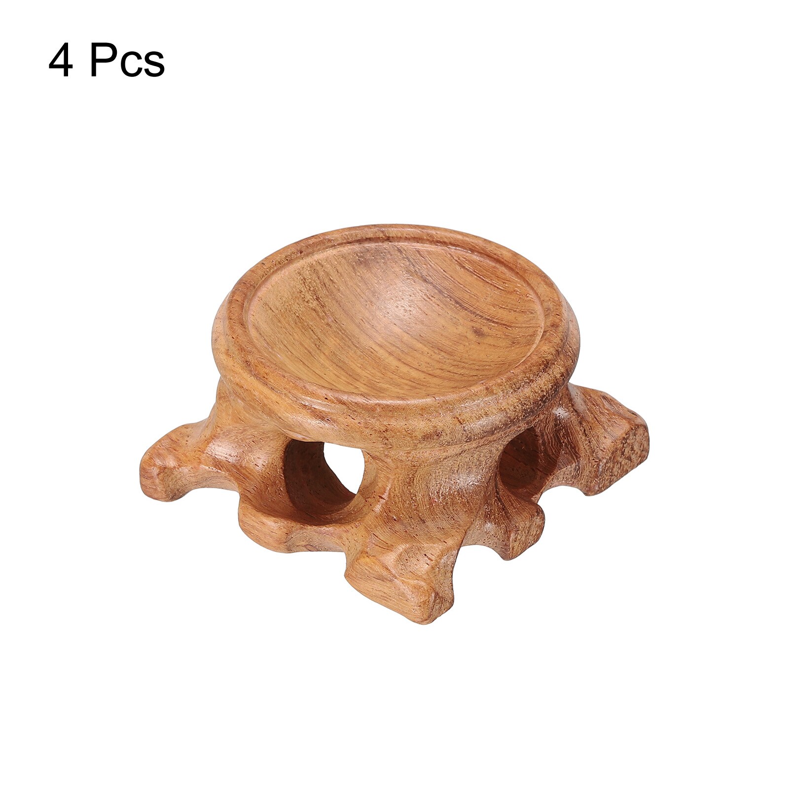 Unique Bargains Wooden Ball Stand Holders Displays Base 40mm Diameter ...