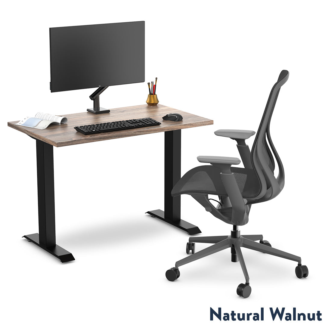 Desky Zero Mini Office Desk - Prime Oak / 40 x 24 inches / Space Gray ...