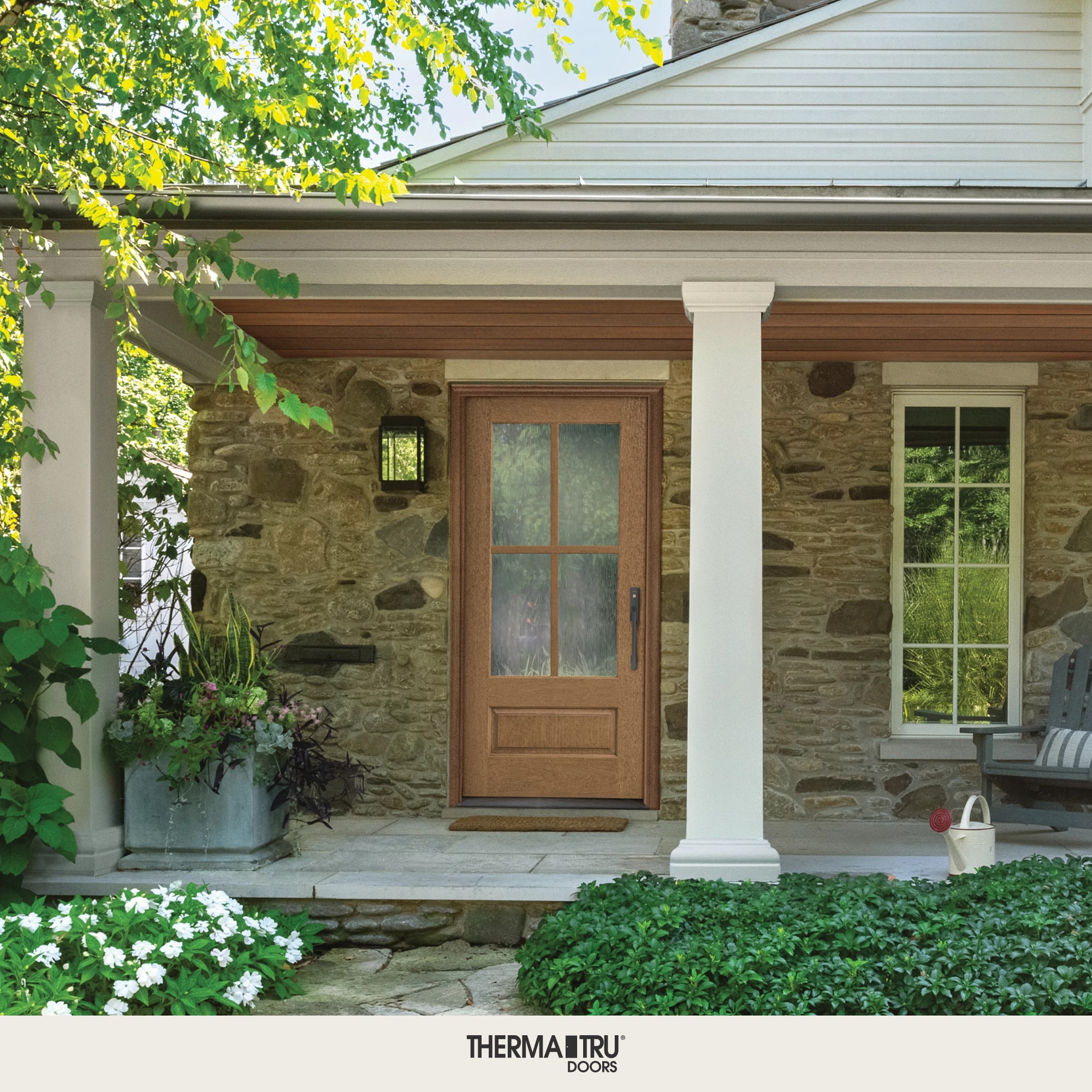 Therma-Tru 36-in x 80-in x 4-9/16-in Fiberglass Left-hand inswing ...