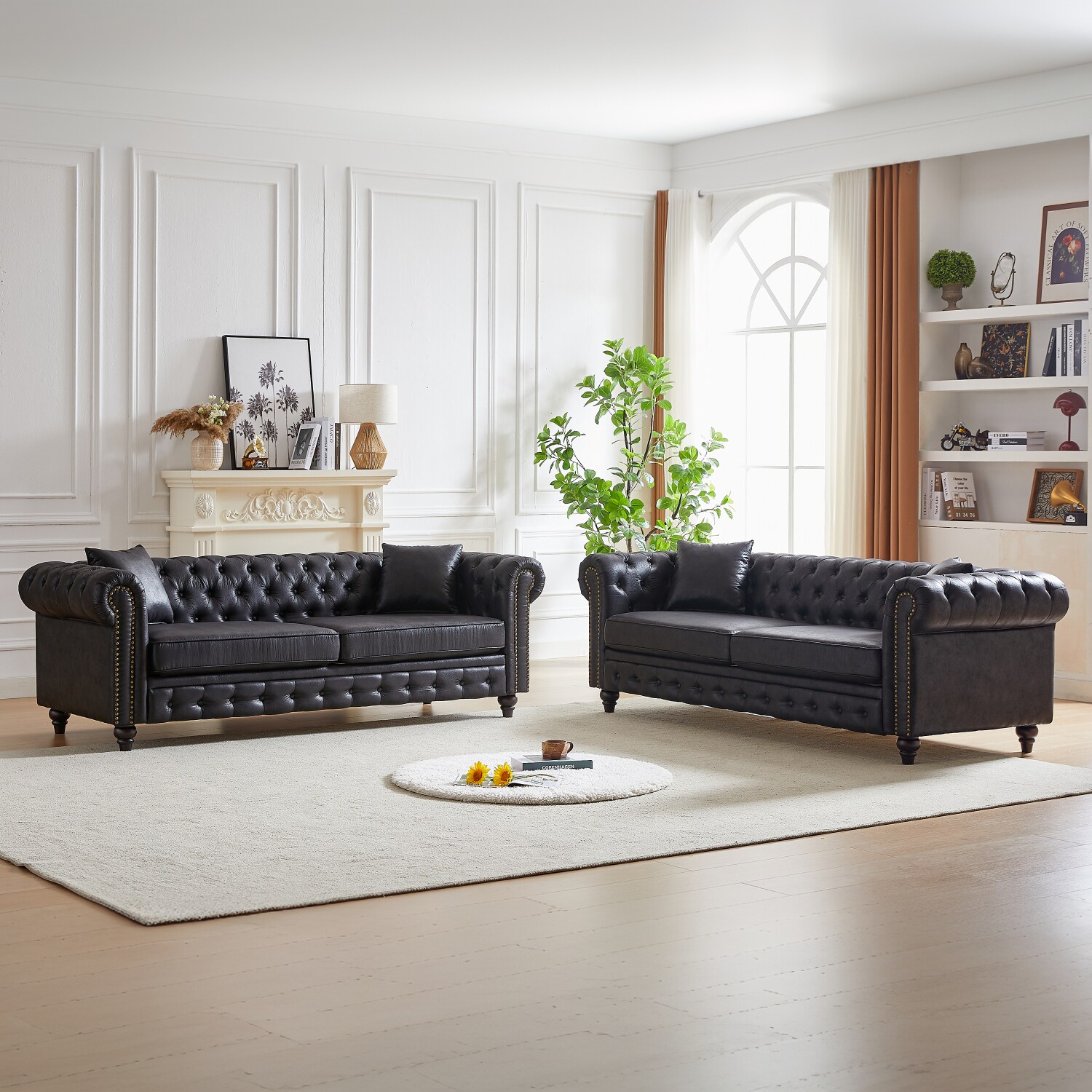 Streamdale Furniture Streamdale Modern Combo Sofa 3+3 Seats with Solid ...