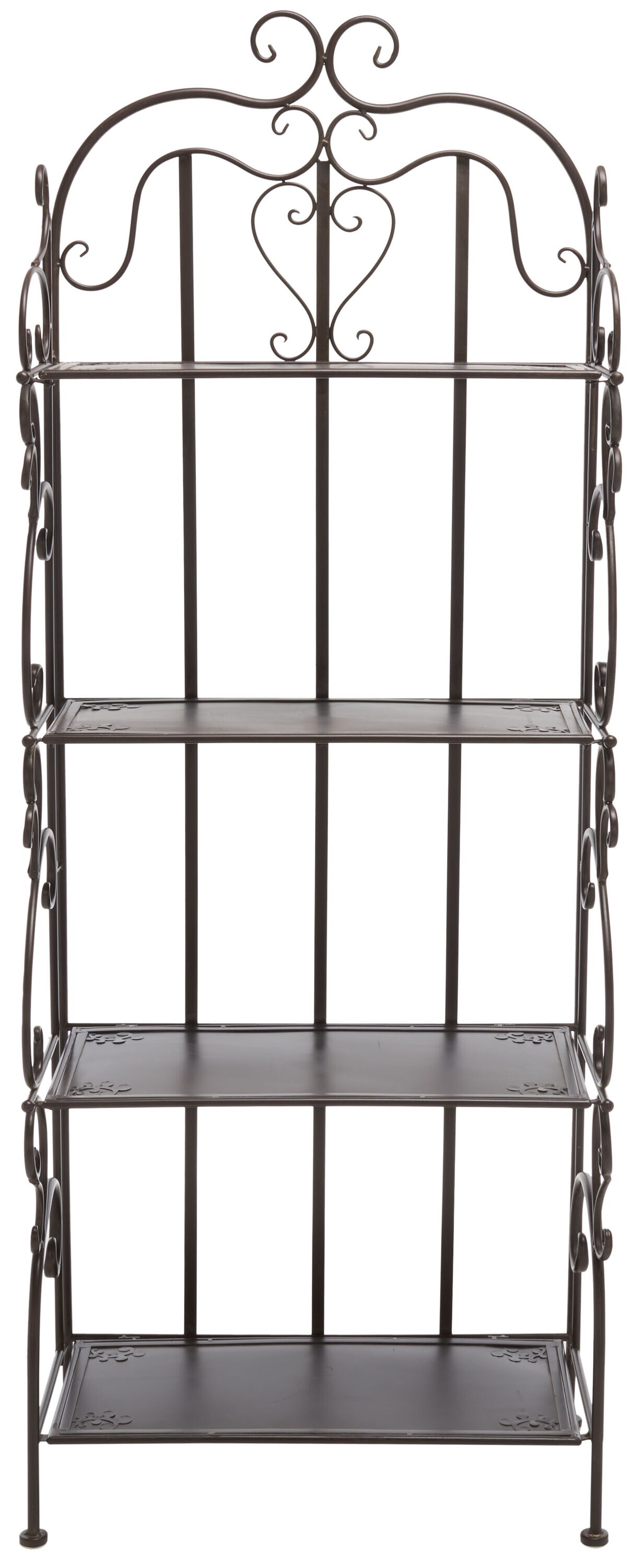 Safavieh Tyrique 4 Tier Shelf Unit/Rustic Brown in the Small Outdoor ...