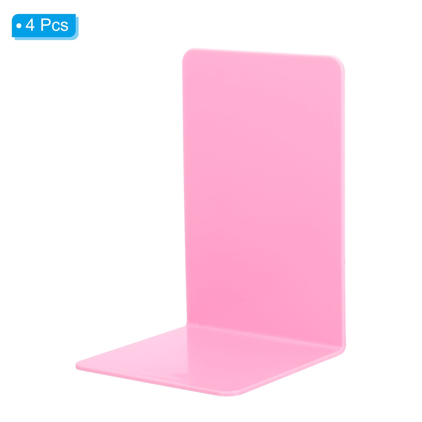 PATIKIL Acrylic Bookends 4pcs Plastic L-shaped Book Ends for Shelves ...