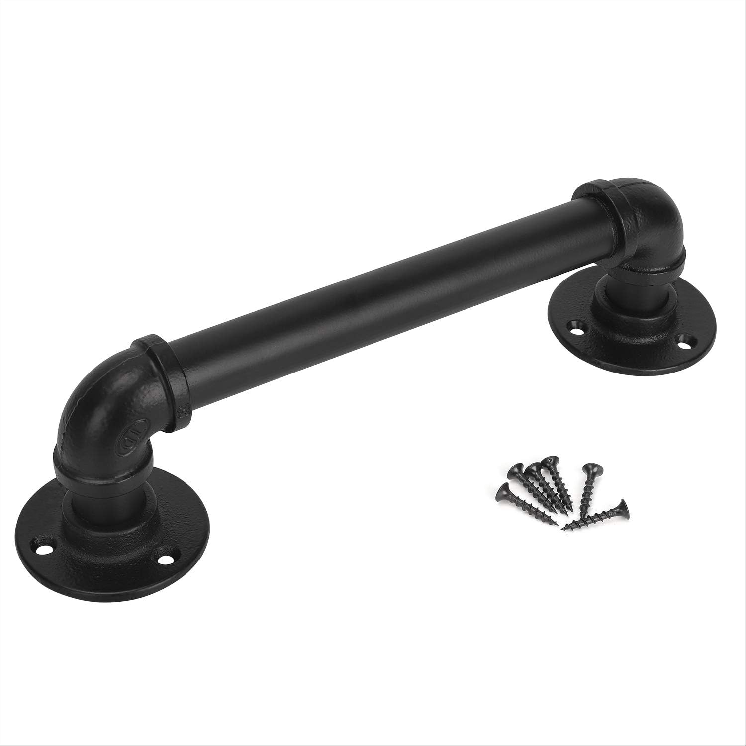 Afoxsos Set of 2 Industrial Pipe Door Pull Handle Matte Black 12 Inch ...