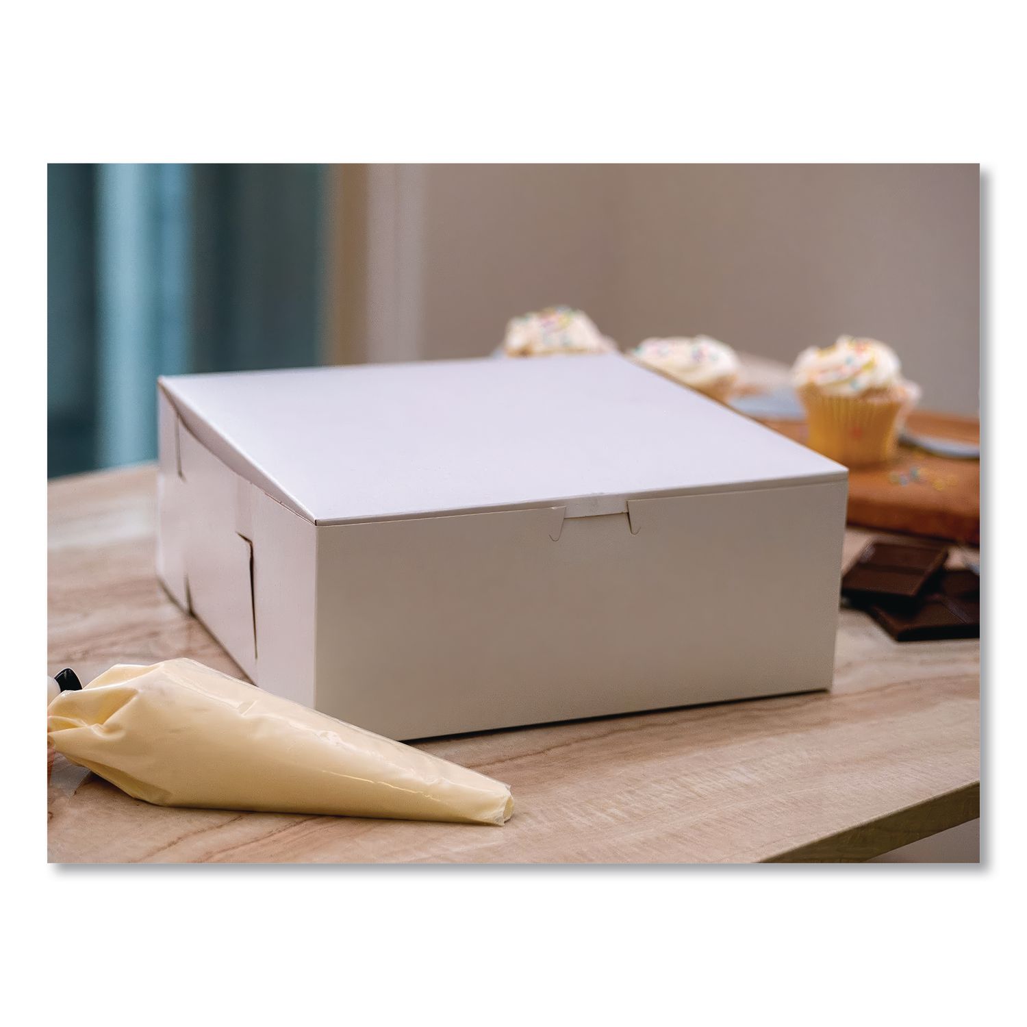 Southern Champion Tray White One-Piece Non-Window Bakery Boxes 12 x 12 ...