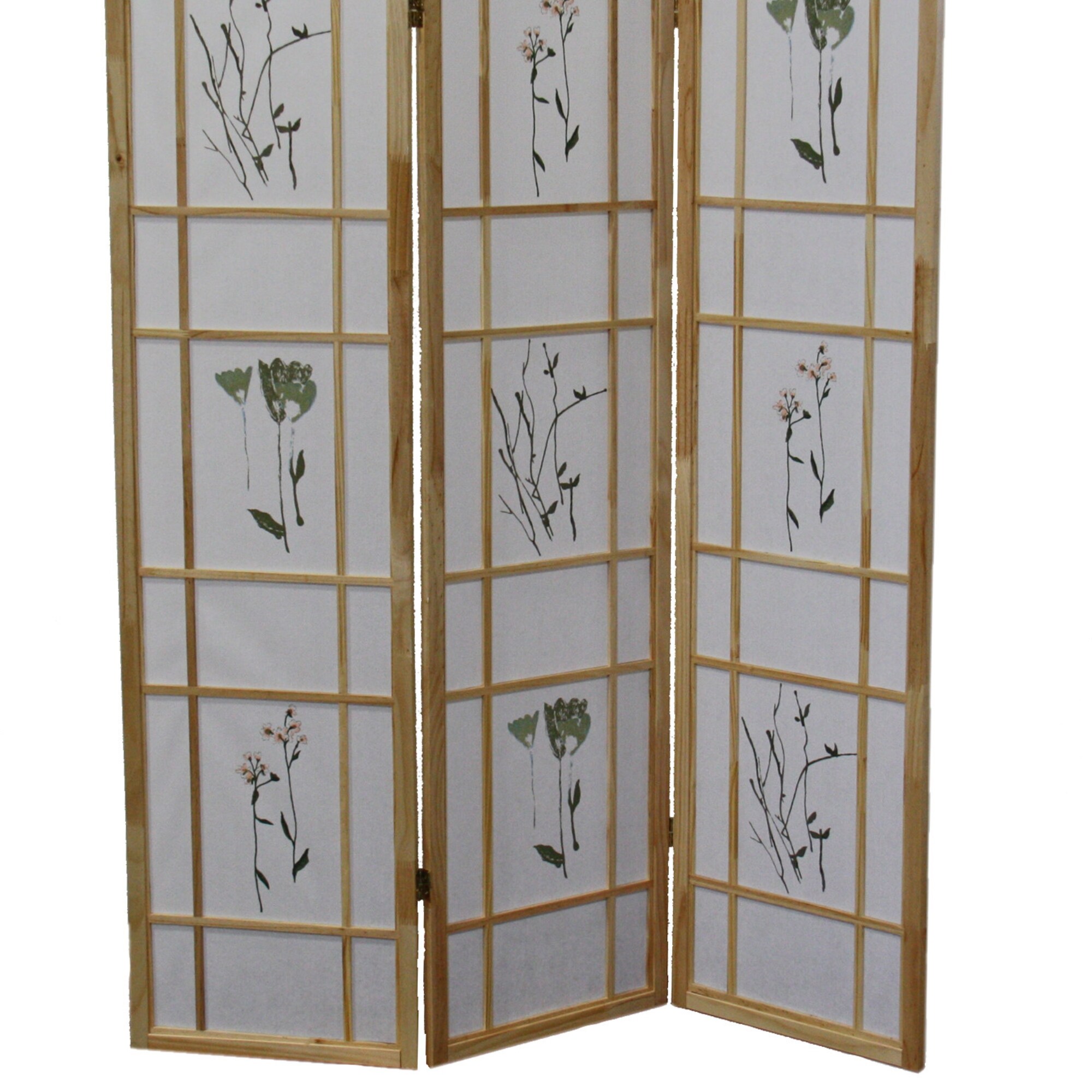 LOVMOR 70inch Tall 3 Panel inch Shojiinch Room Divider Natural in the ...