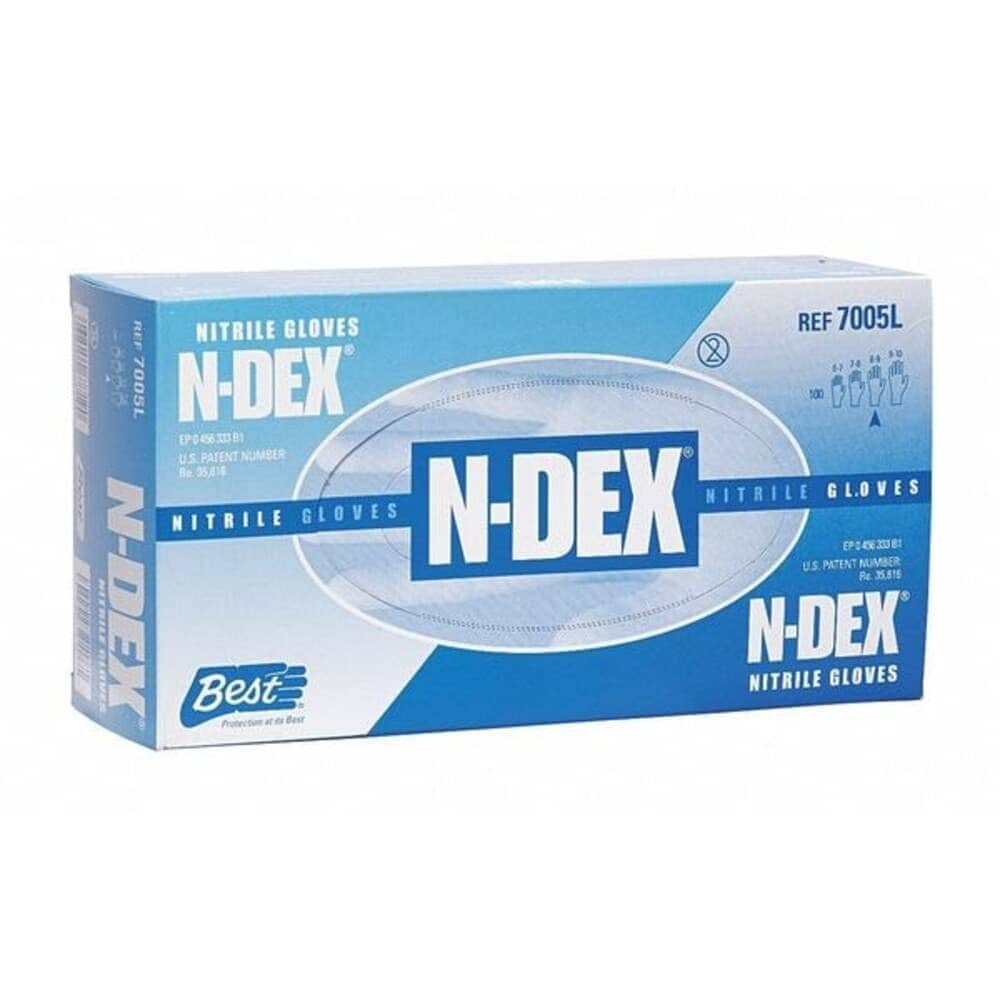 SHOWA 8005PF Disposable Gloves 8 mil Palm Nitrile Powder-Free L 50 PK ...