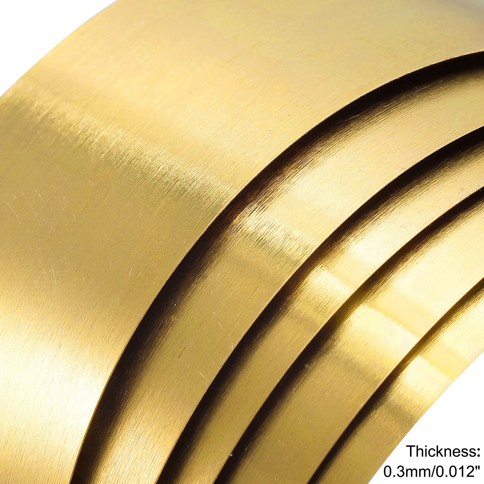 Unique Bargains Brass Sheet Roll Metal Foil Plate 1000mm x 15mm x 0.3mm ...