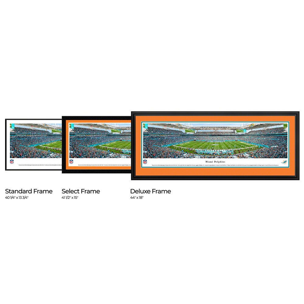 Blakeway Panoramas Miami Dolphins James Blakeway Black Metal Framed 18 ...