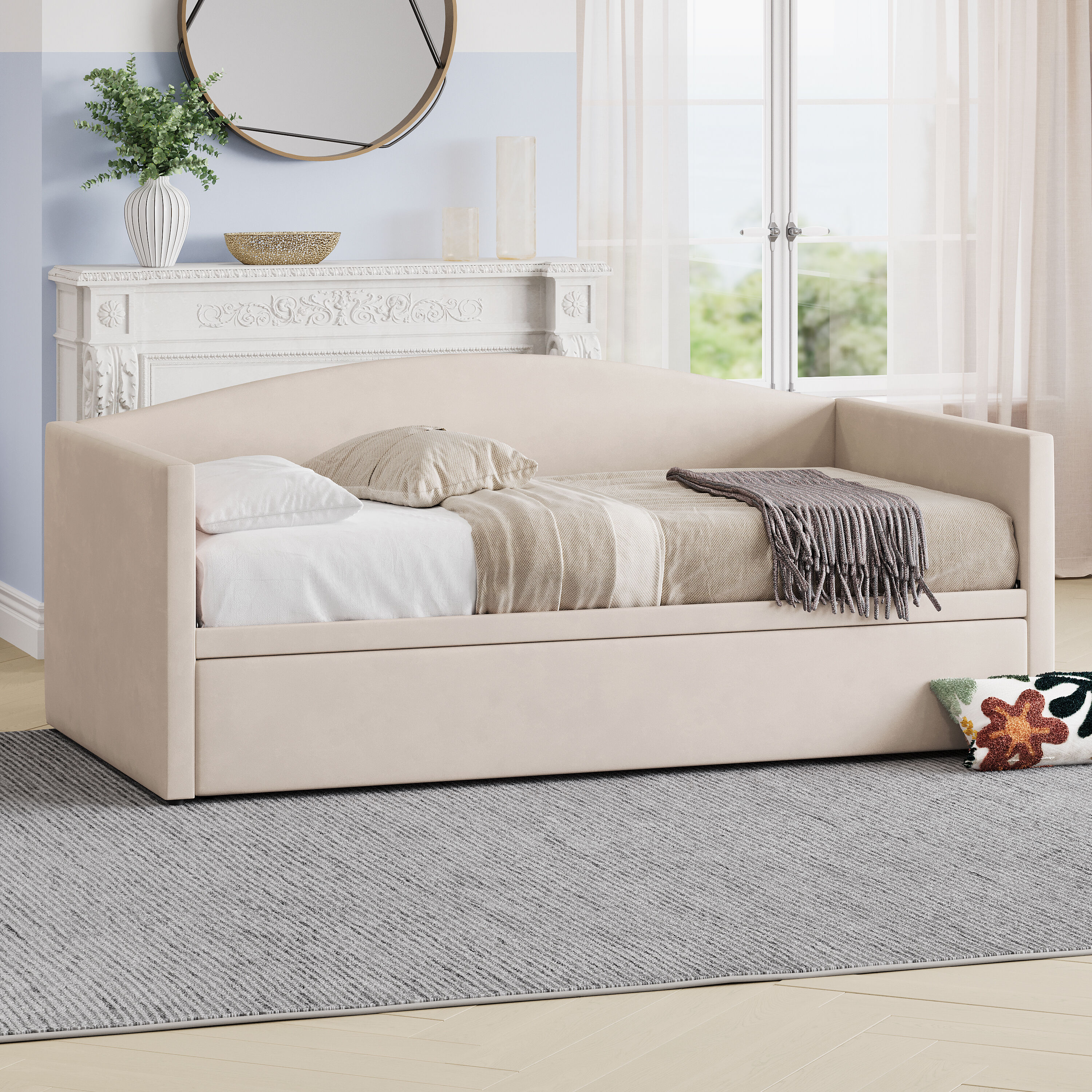 Christopher Knight Home Modern Twin Size Upholstered Velvet Sofa Bed ...