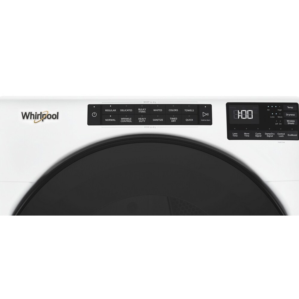 Whirlpool 7.4-cu ft Stackable Vented Electric Dryer (White) ENERGY STAR ...