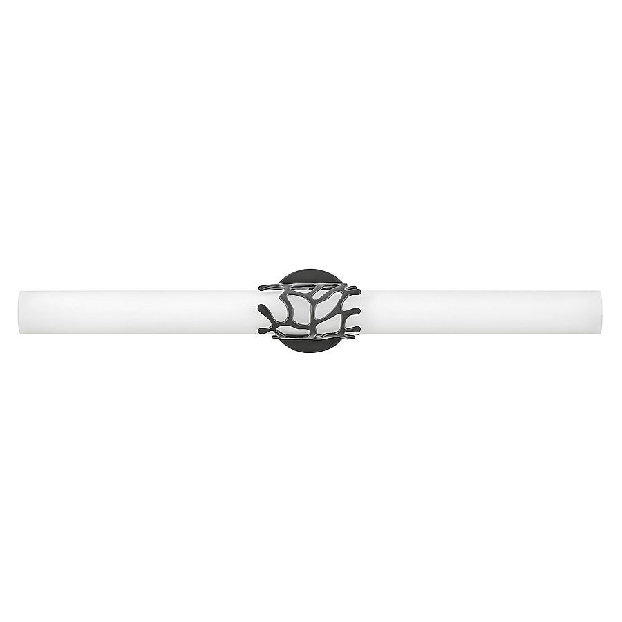 Hinkley Lyra 31.25-in 4-Light Matte Black LED Coastal Vanity Light in ... Hinkley Lyra 31.25-in 4-Light Matte Black LED Coastal Vanity Light in ...