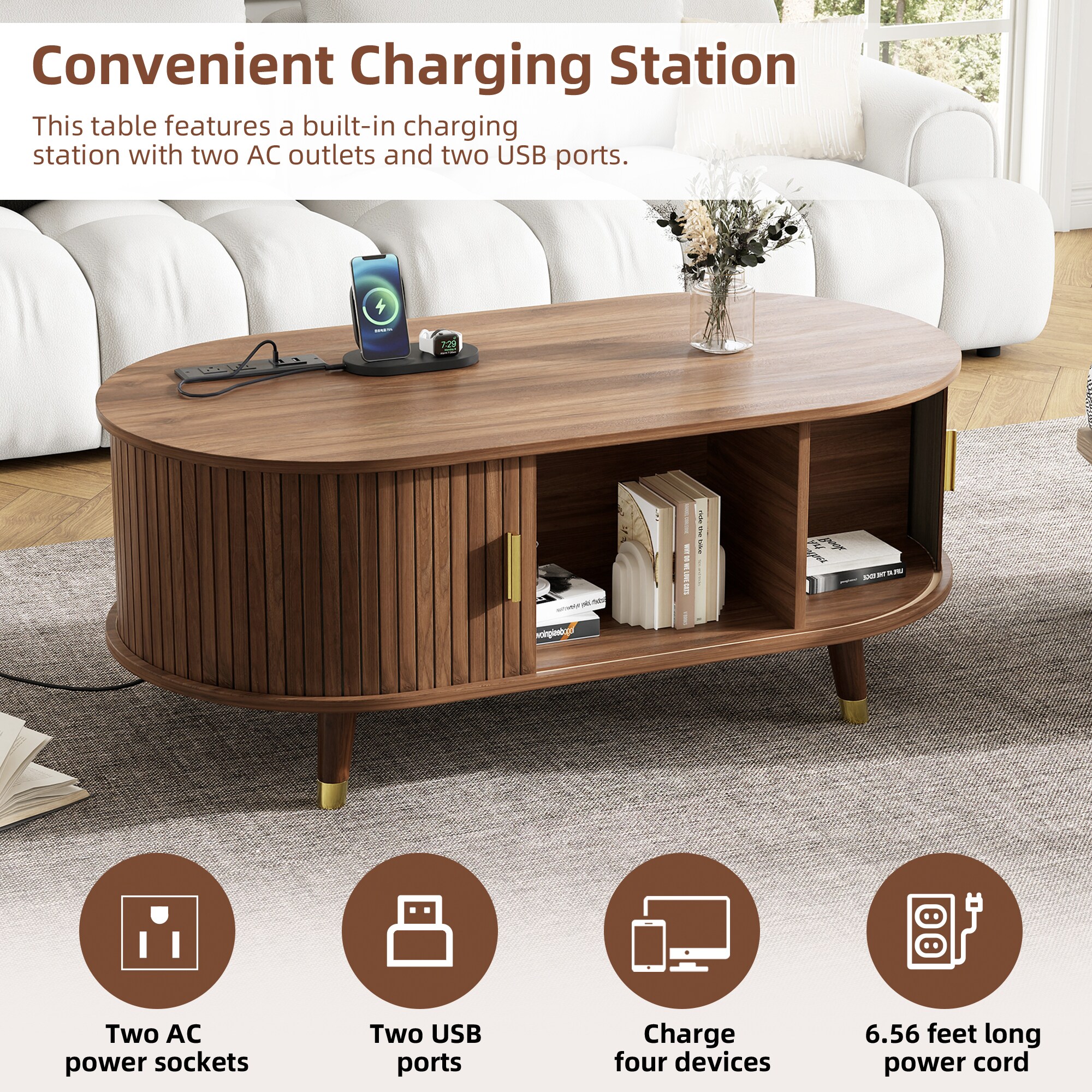 ToolCat Modern/Contemporary Walnut 14.9-in W TV stand ( Accommodates ...