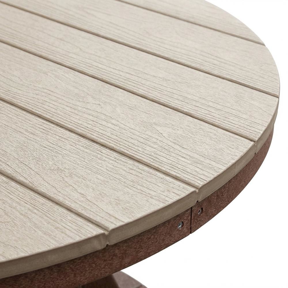 Outdoor Escape Polyethylene Outdoor Dining Table With Weatherwood ...