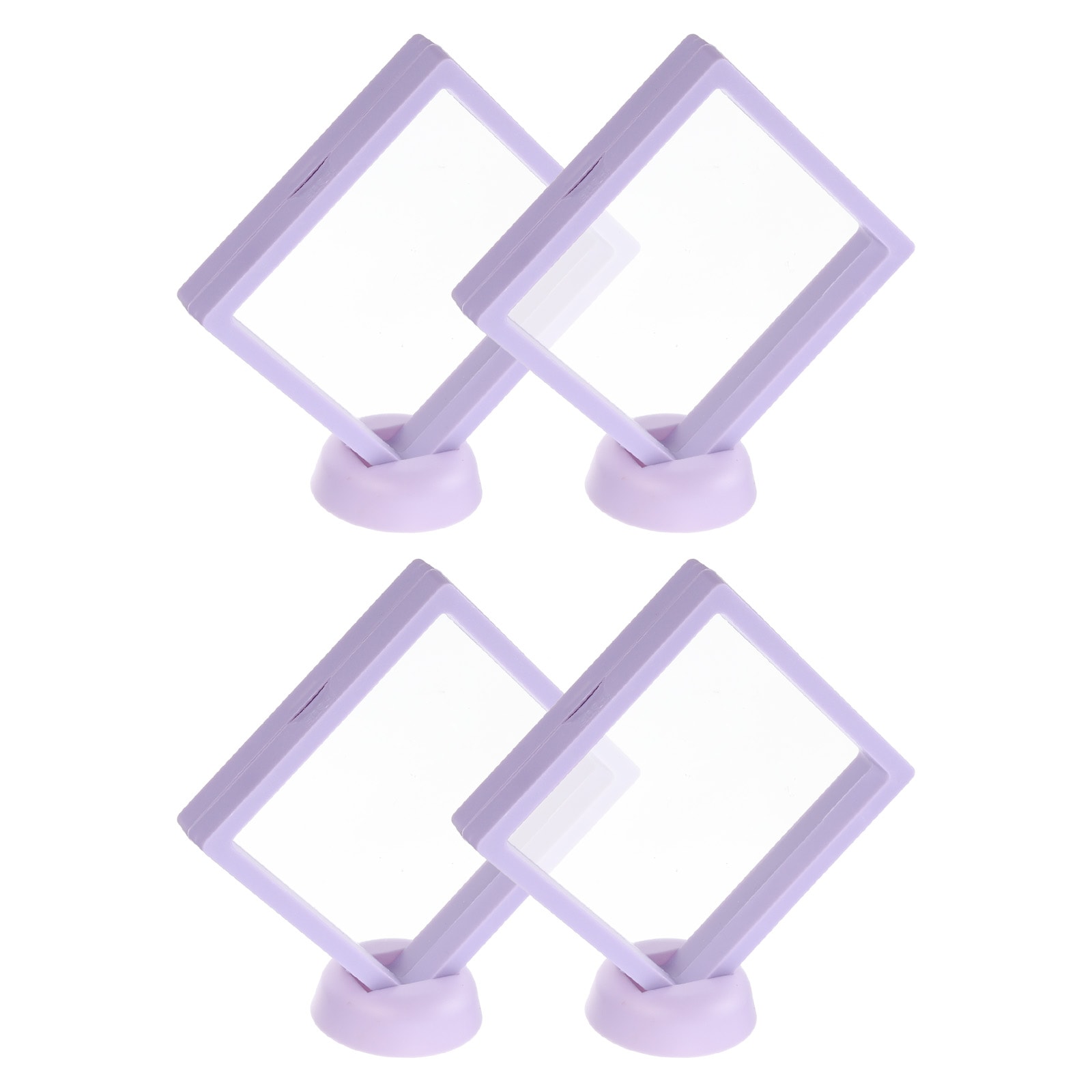 Unique Bargains 4pcs 3D Floating Display Case 4.33 x 4.33 Inch Floating ...