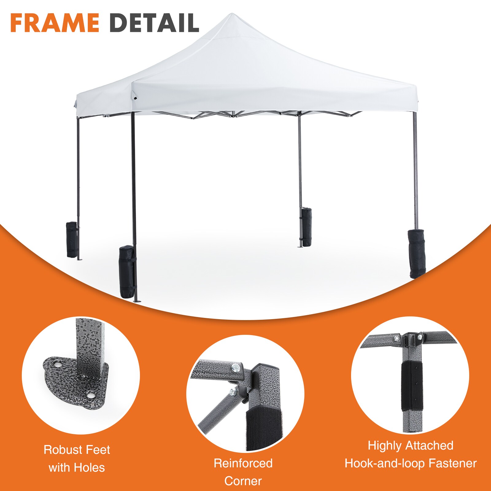 Siavonce 10-ft x 10-ft Square White Pop-up canopy in the Canopies ...