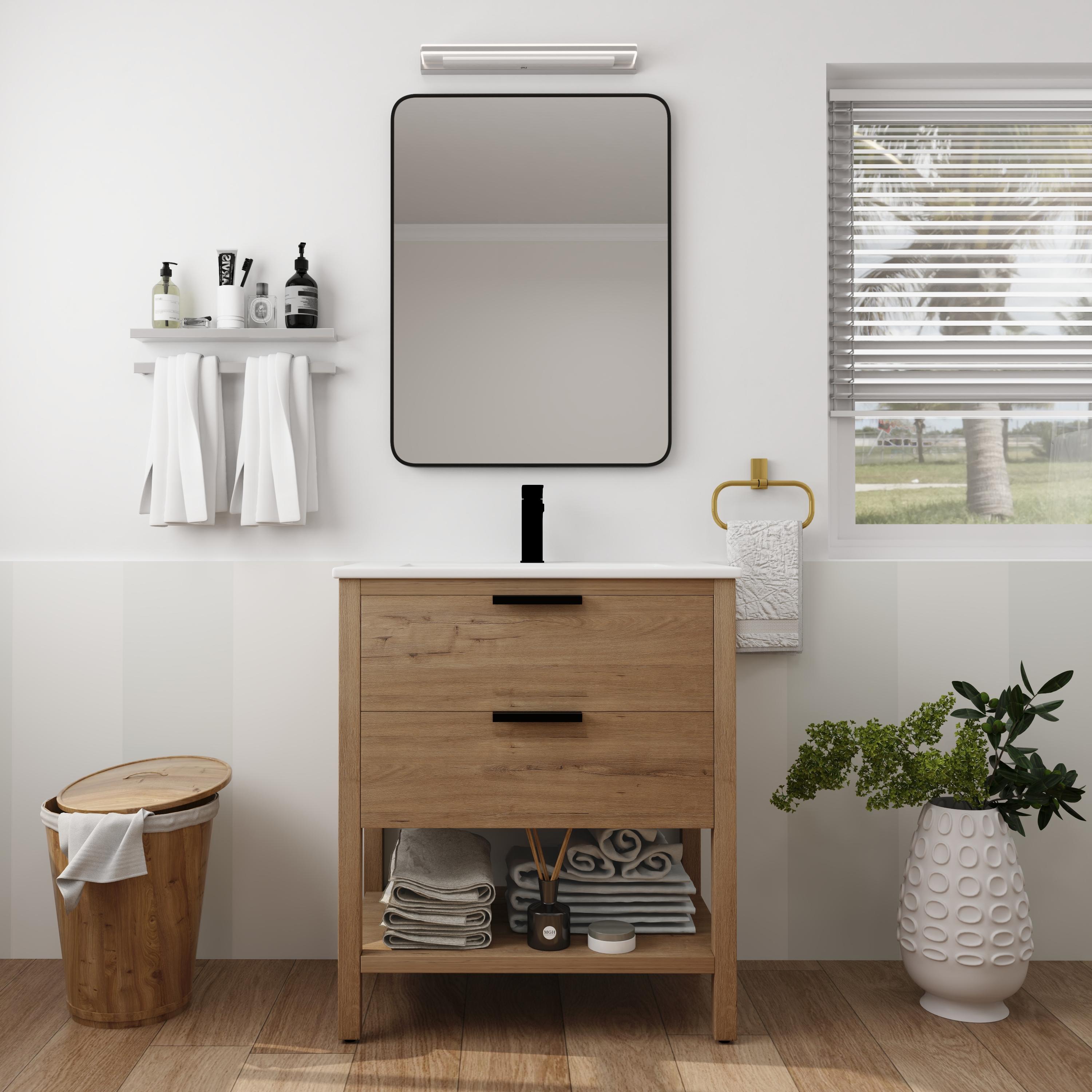 Bayfeve (Assembly Required) 30 Inch Freestanding Bathroom Vanity with ...