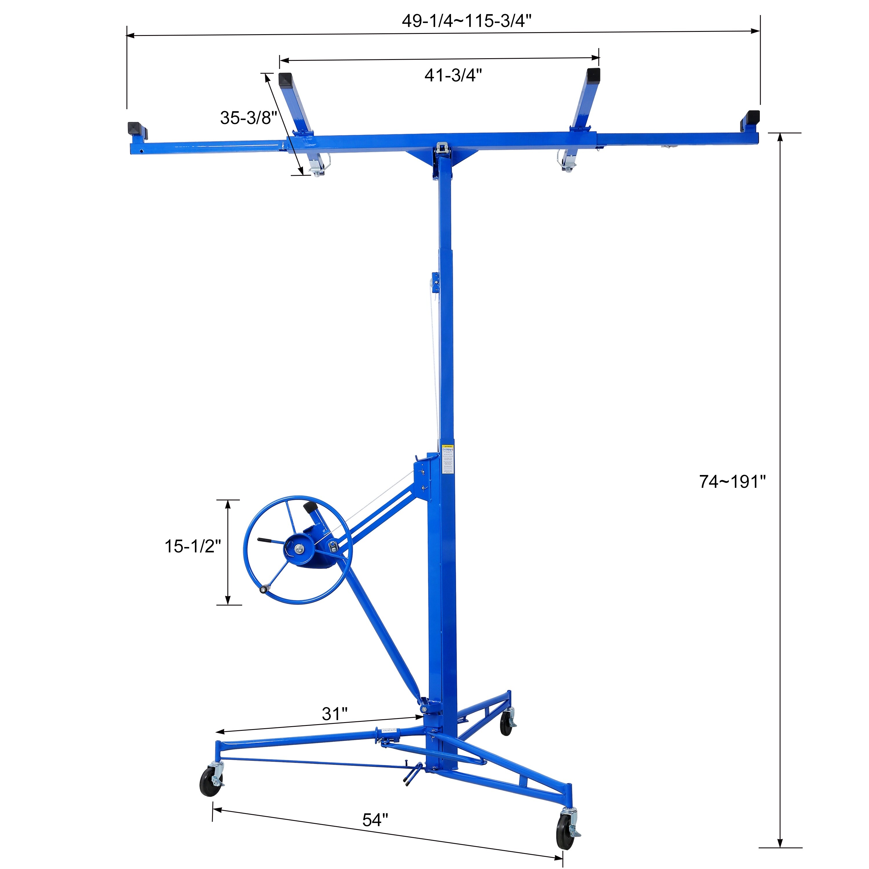 Dexmalle Drywall Panel hoist Drywall Lift Rolling Panel Hoist Jack ...