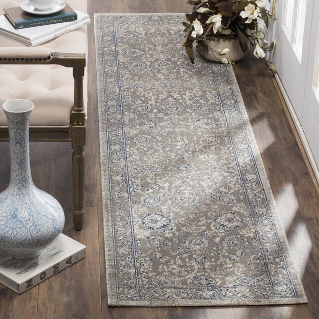 Safavieh Patina Sinese 2 X 8 (ft) Taupe/Blue Indoor Abstract Vintage ... Safavieh Patina Sinese 2 X 8 (ft) Taupe/Blue Indoor Abstract Vintage ...