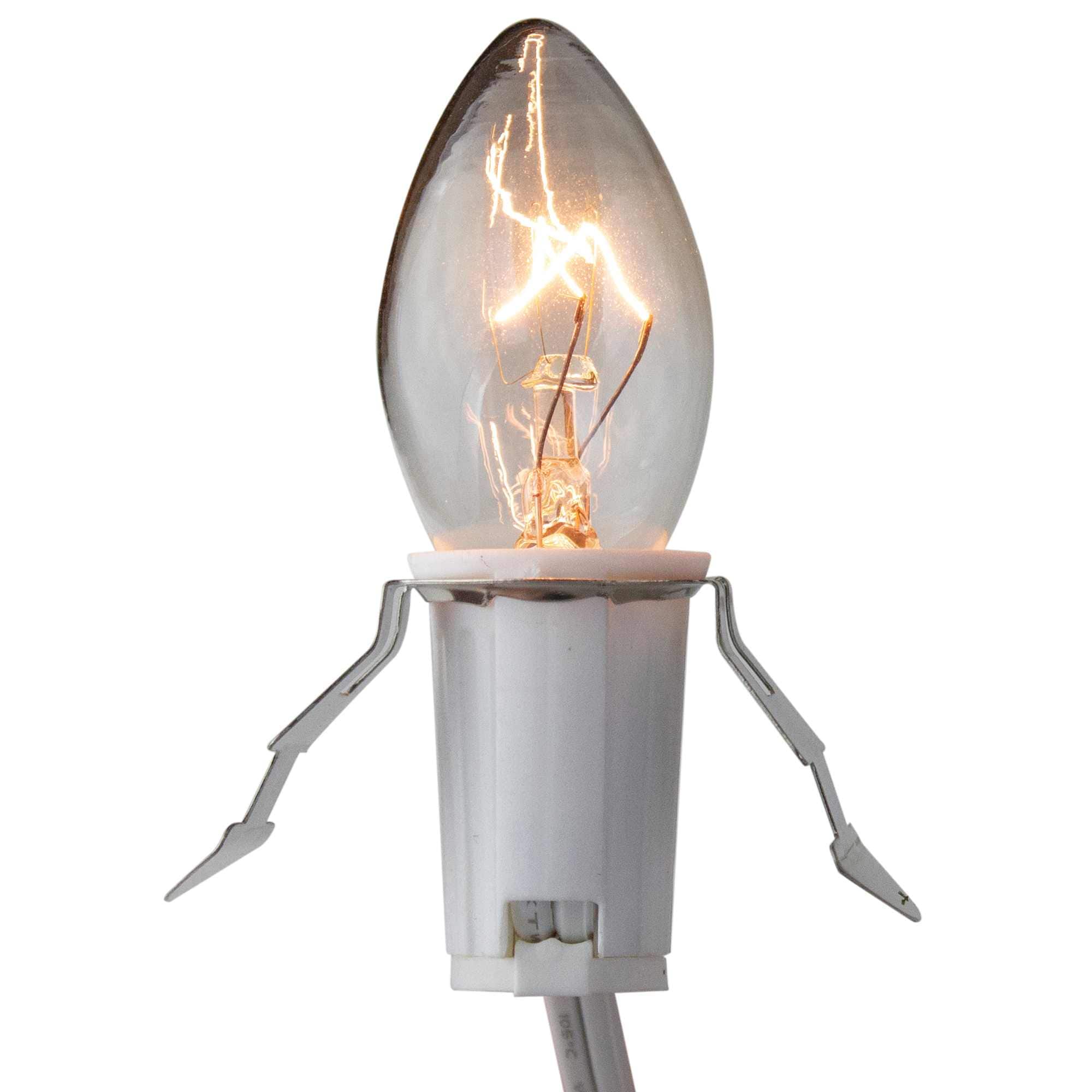Northlight C7 Christmas Light Set - Clear - 8 feet White Wire - 3ct in ...