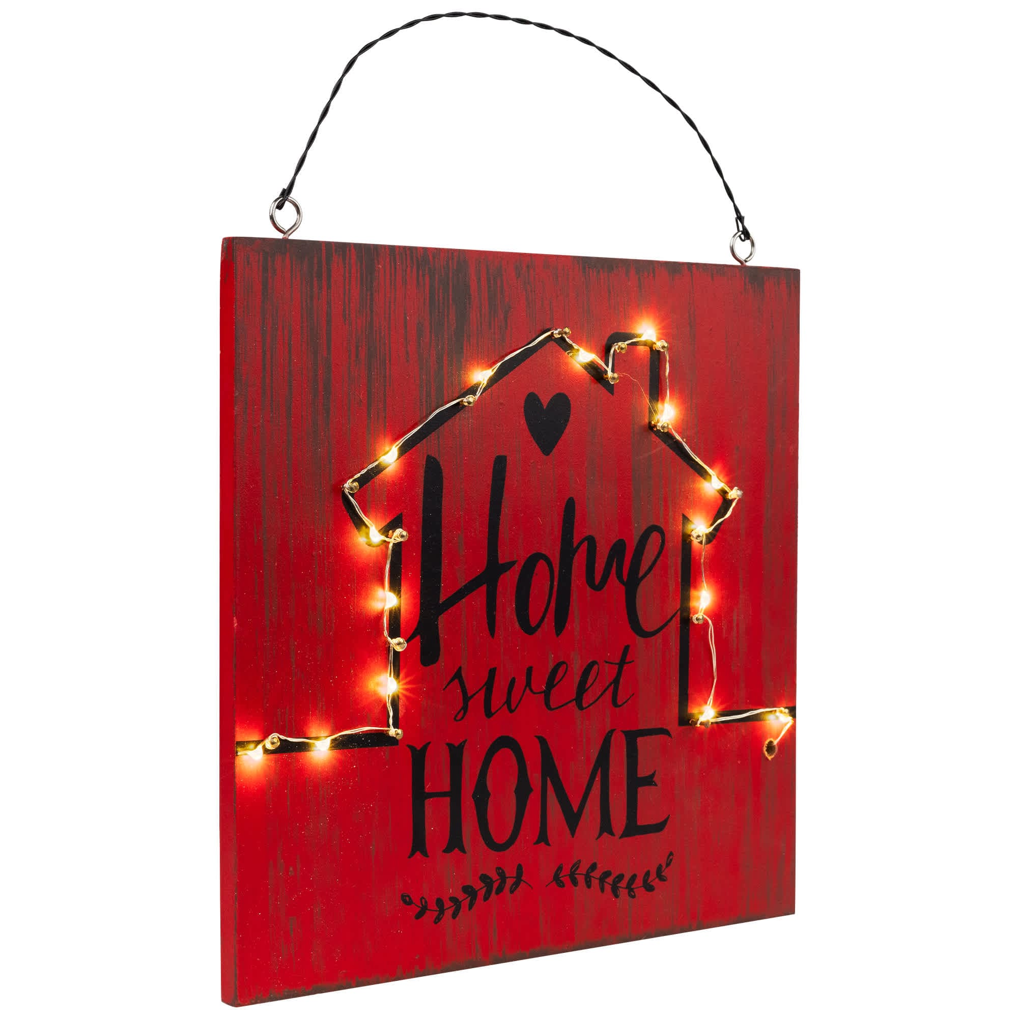 Northlight LED Lighted Rustic Home Sweet Home Hanging Wall Sign - 8 ...