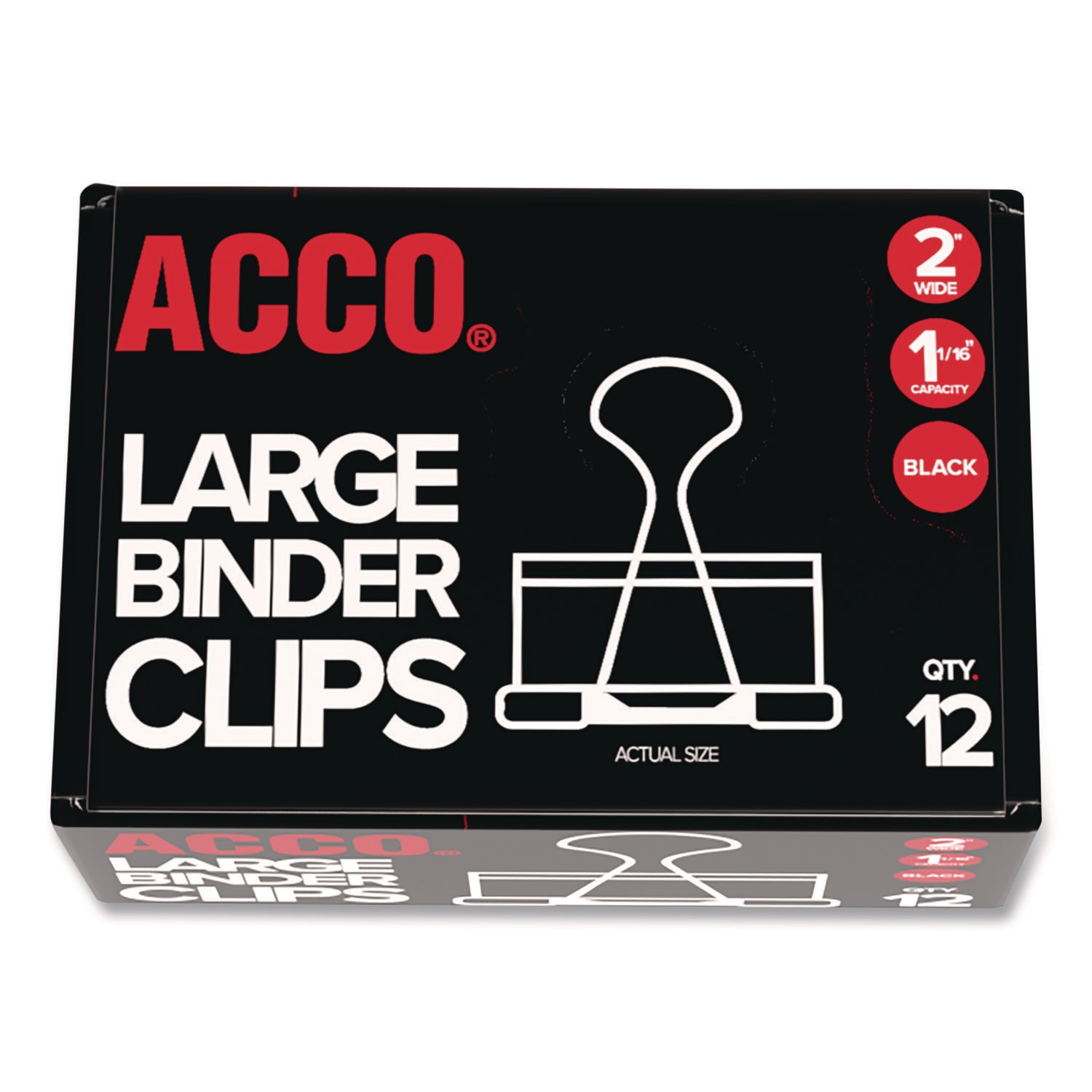 Vanguard Binder Clips Large Black silver Dozen in the Clips & Fasteners ...