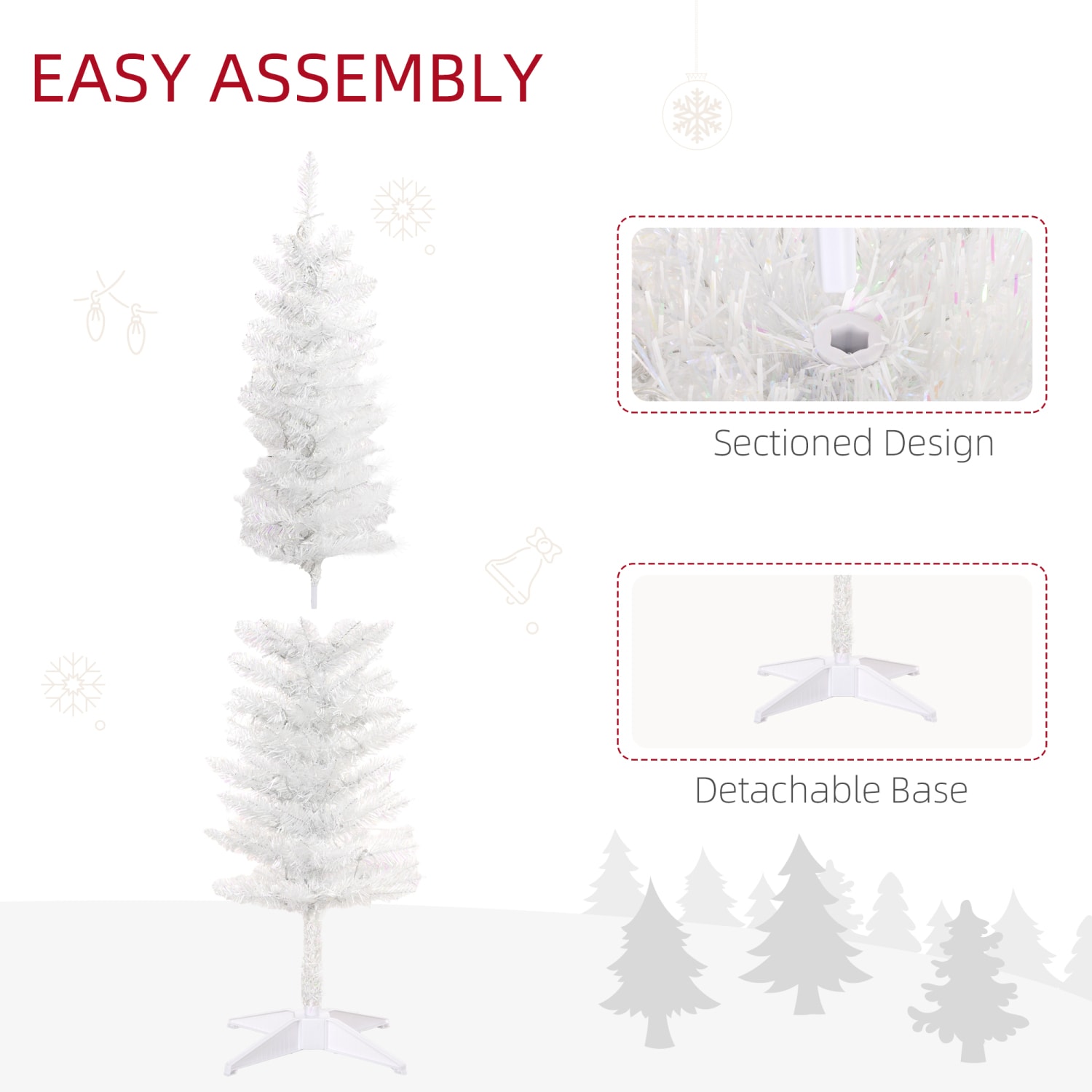 Streamdale Furniture Streamdale 5ft Pencil Prelit Artificial Christmas ...