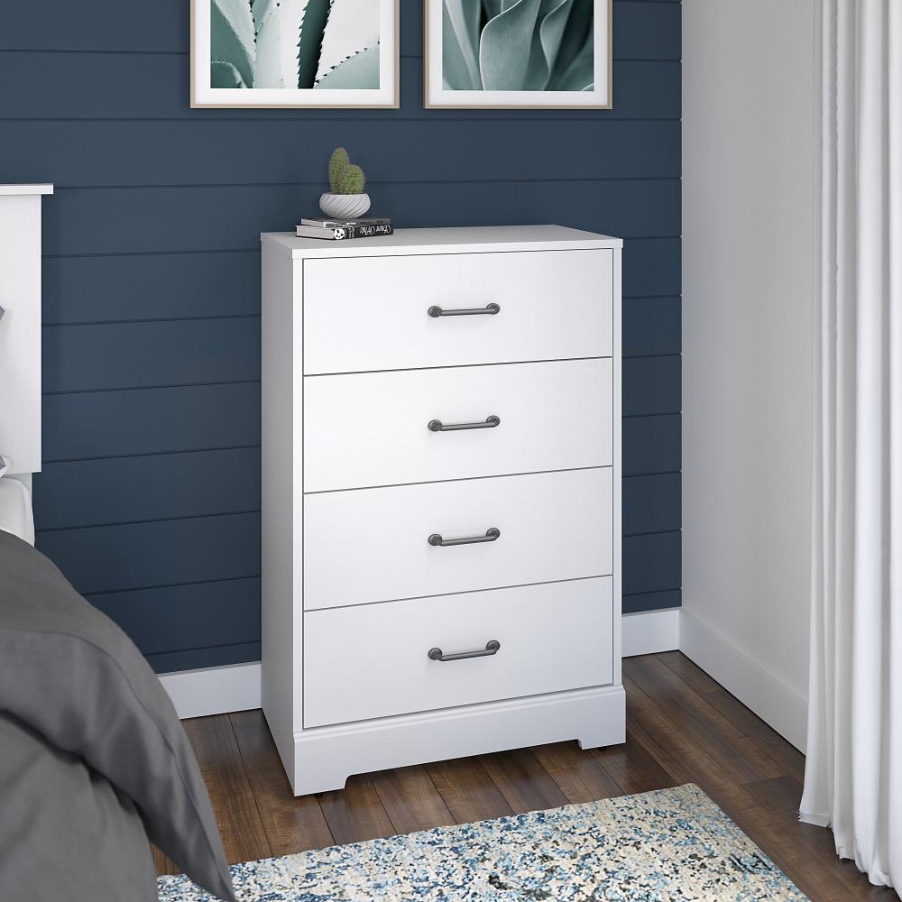 Kathy Ireland Home River Brook White Suede Oak 4 Drawer Standard Dresser in the Dressers department at Lowes