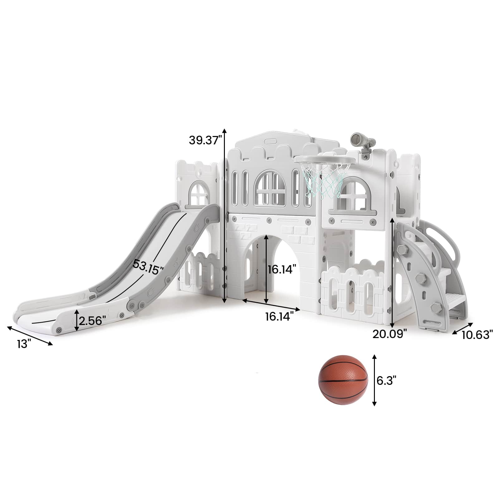 Qeetex Durable 8 in 1 Toddler Playground Activity Set Includes Slide ...