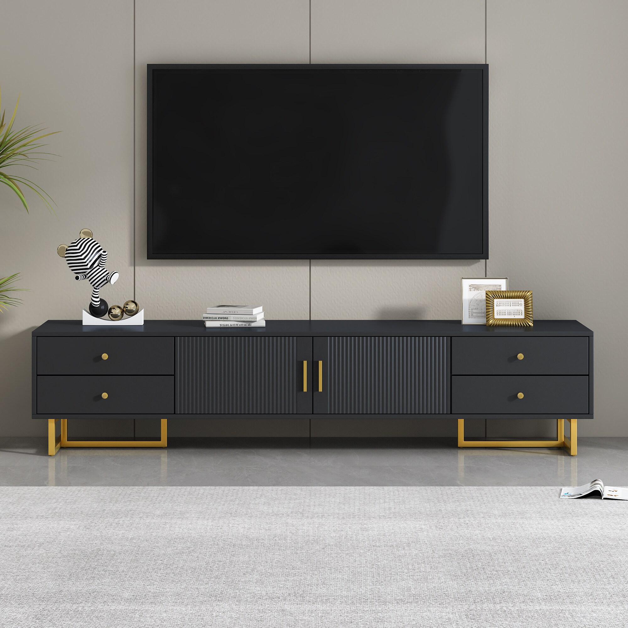Blisstyle Vibe Haus Tv Stand for 65 Inch Entertainment Center Media ...