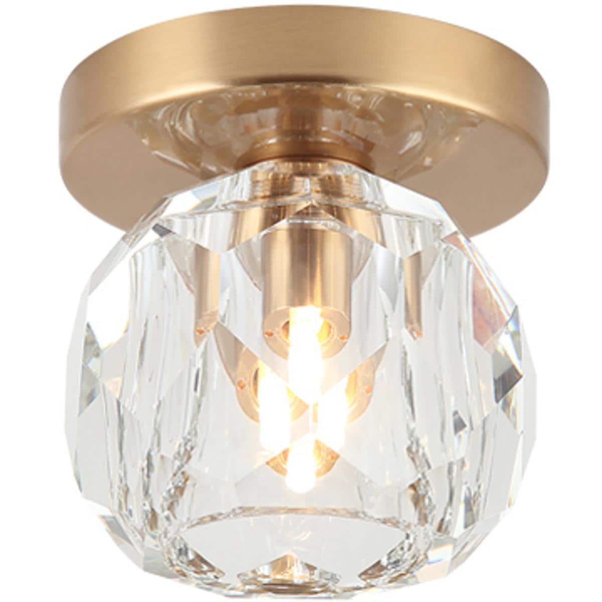 Matteo Lighting X61401AG Rosa LED 4 inch Aged Gold Brass Flush Mount ...