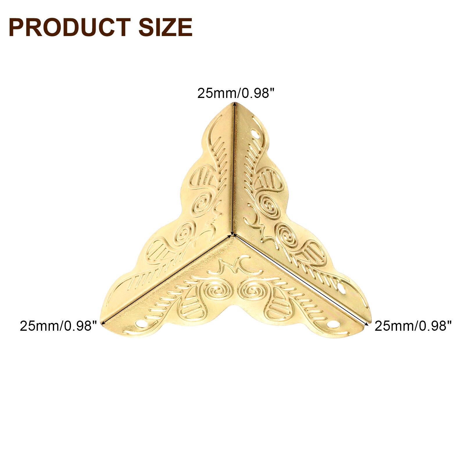 Unique Bargains 20pcs Box Edge Guard 25mm Decorative Box Corner Cover ...