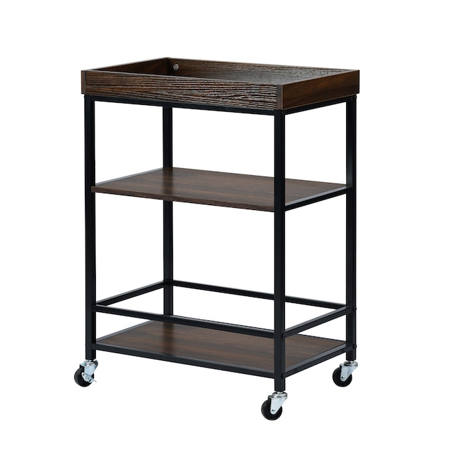Damerin Brown Retro Kitchen Serving Cart Dkcw8205 At