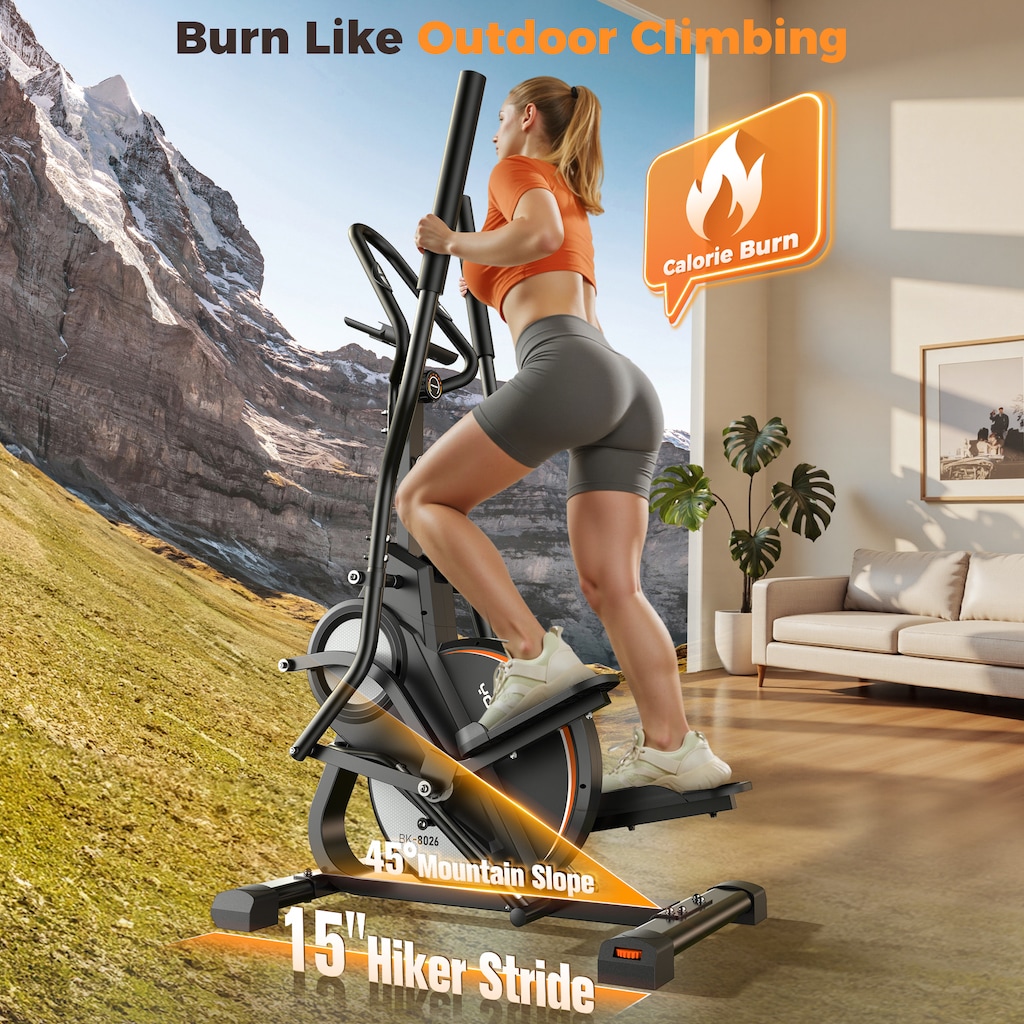FED Fitness 3 in 1 Home Elliptical Machine Cardio Climber Stair Stepper ...
